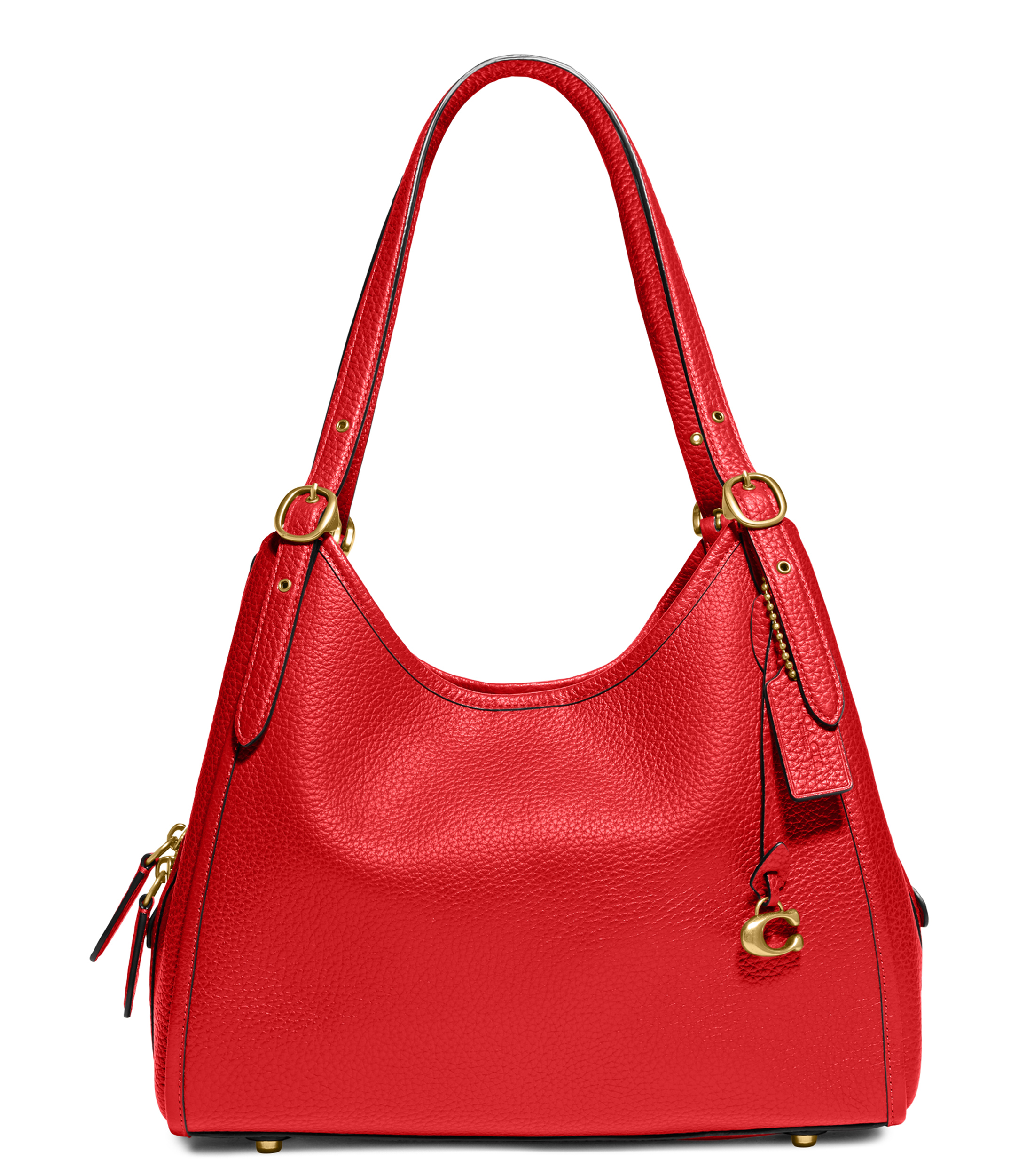 COACH: Bolso shoulder rojo en piel Lori granulado Mujer | El Palacio de ...
