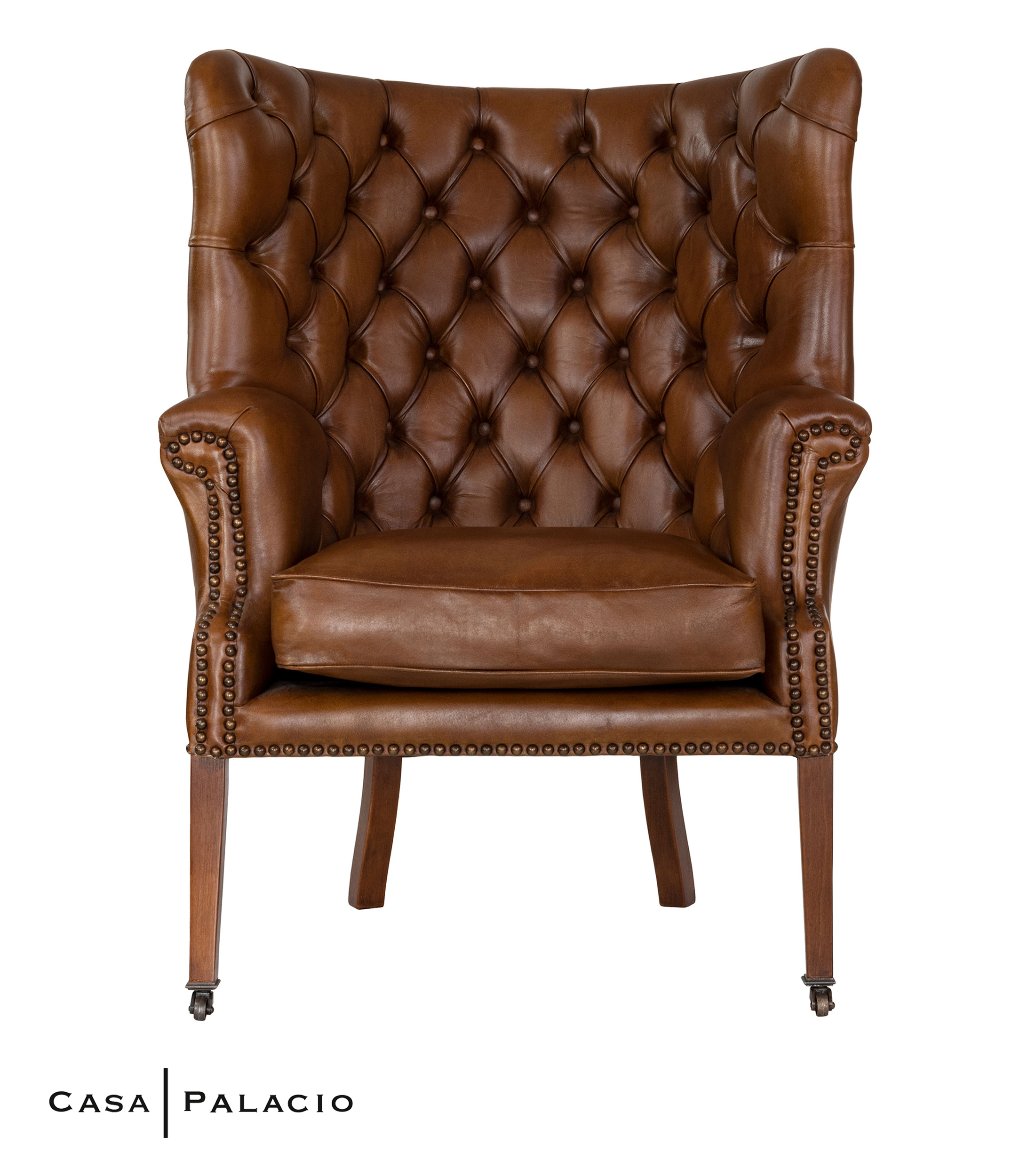 Pure Home Collection: Sillón Churchill en piel Café Claro | El Palacio ...