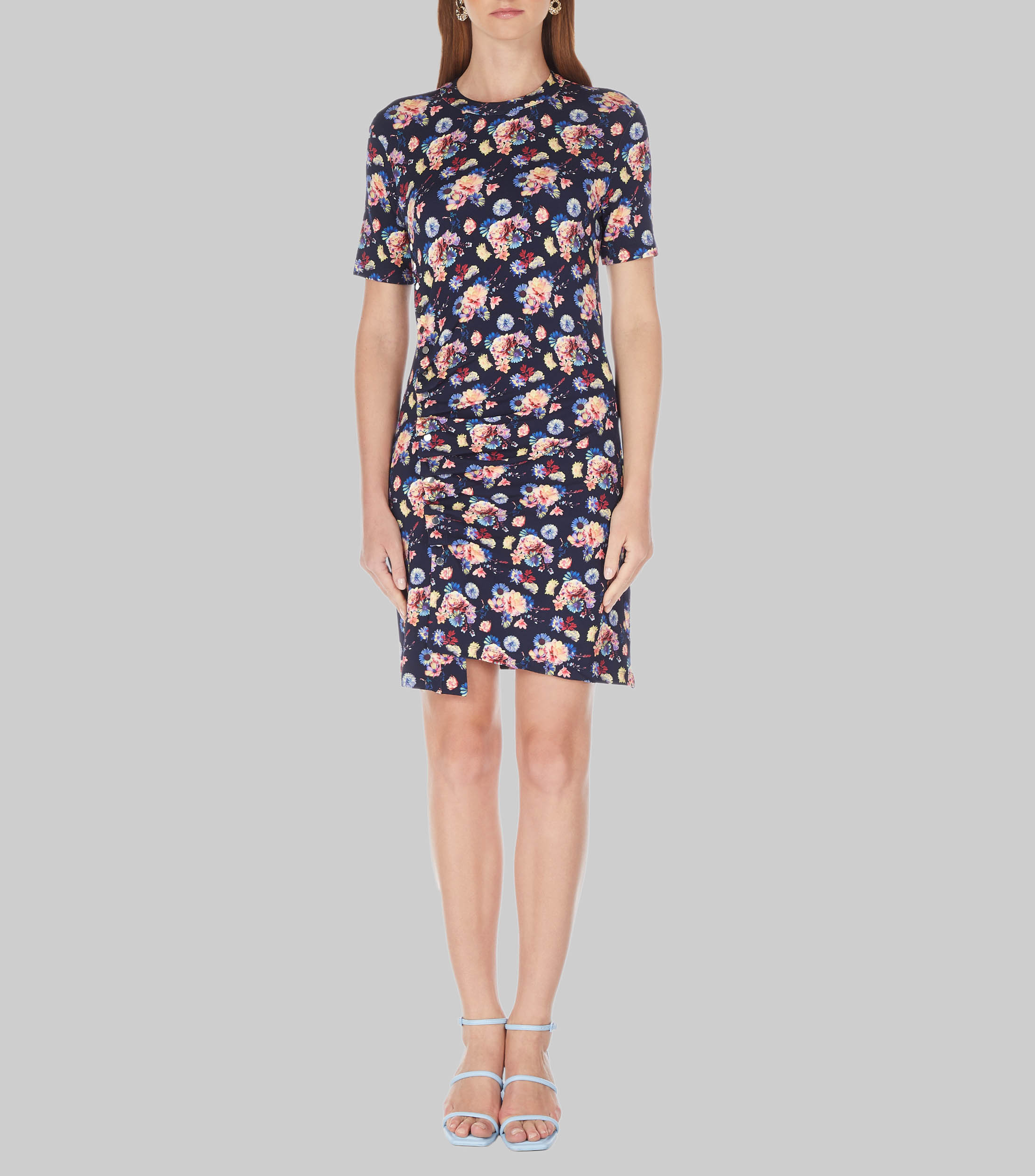 Rabanne: Vestido midi floral Robe Neon Flow Mujer | El Palacio de Hierro