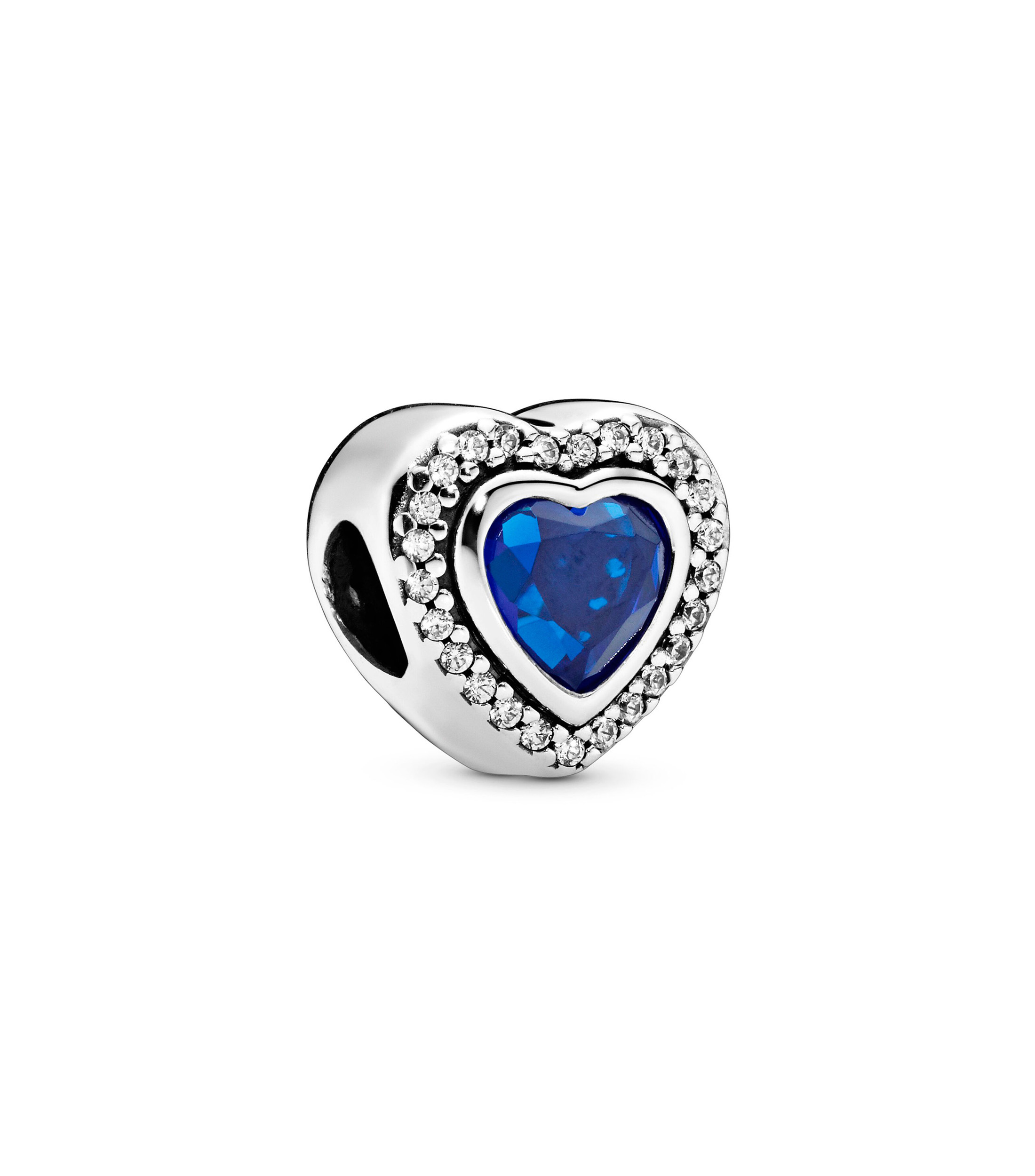 Pandora Charm en plata .925 Corazón Azul Resplandeciente Mujer - El ...