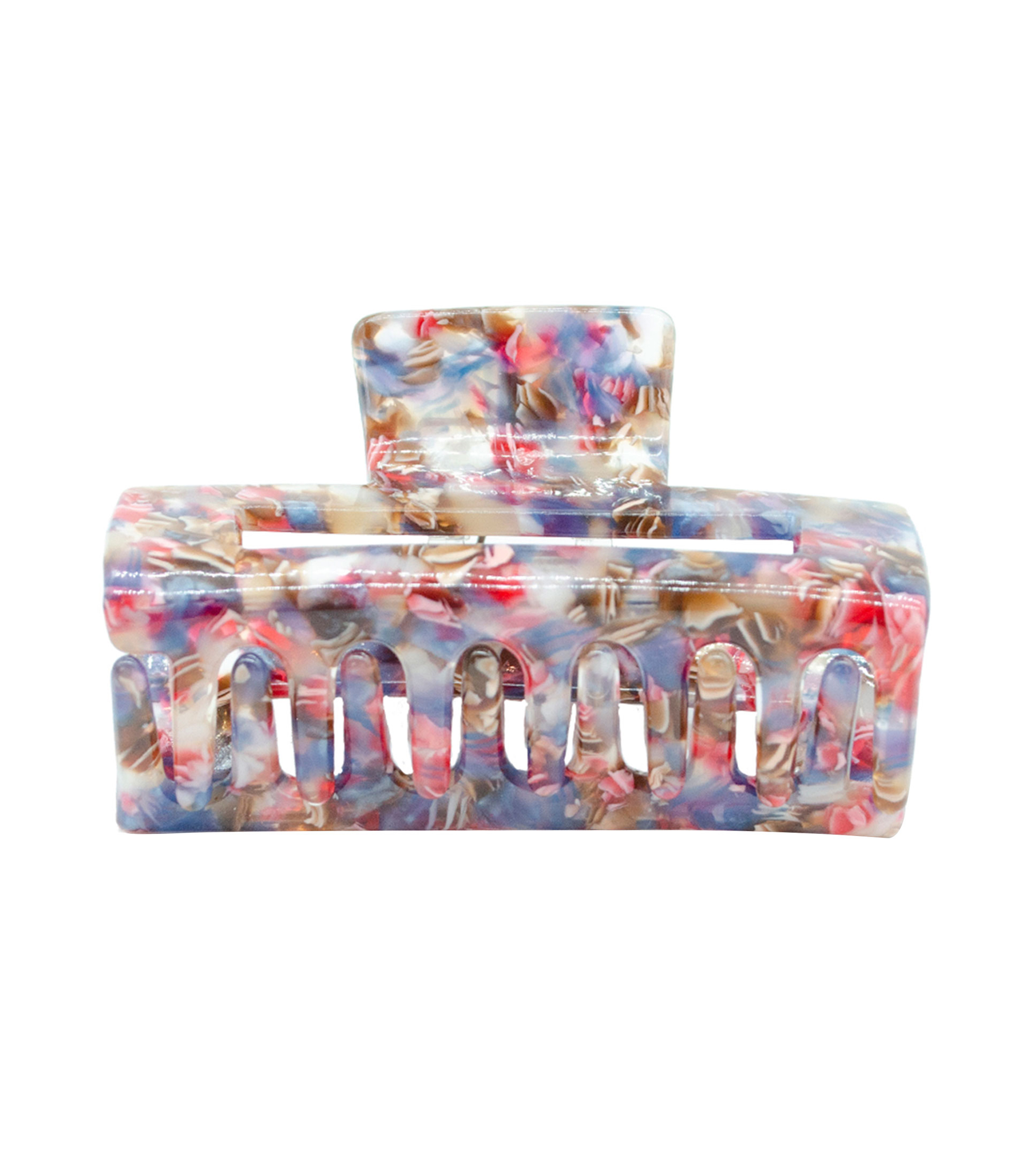 Ponette: Pinza para el cabello rectangular grande multicolor Mujer | El ...