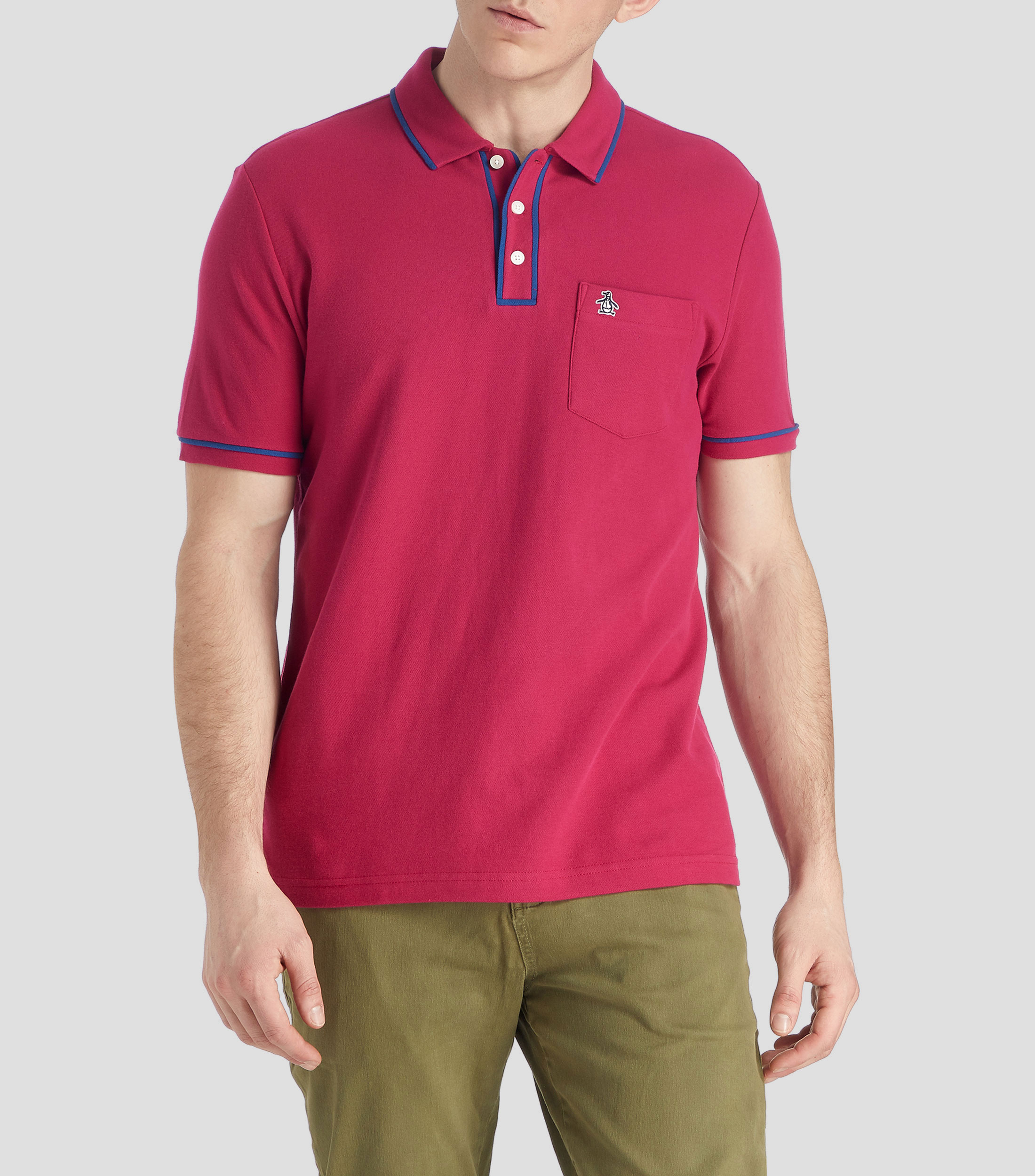 Penguin: Playera tipo Polo rosa mexicano de manga corta Hombre | El ...