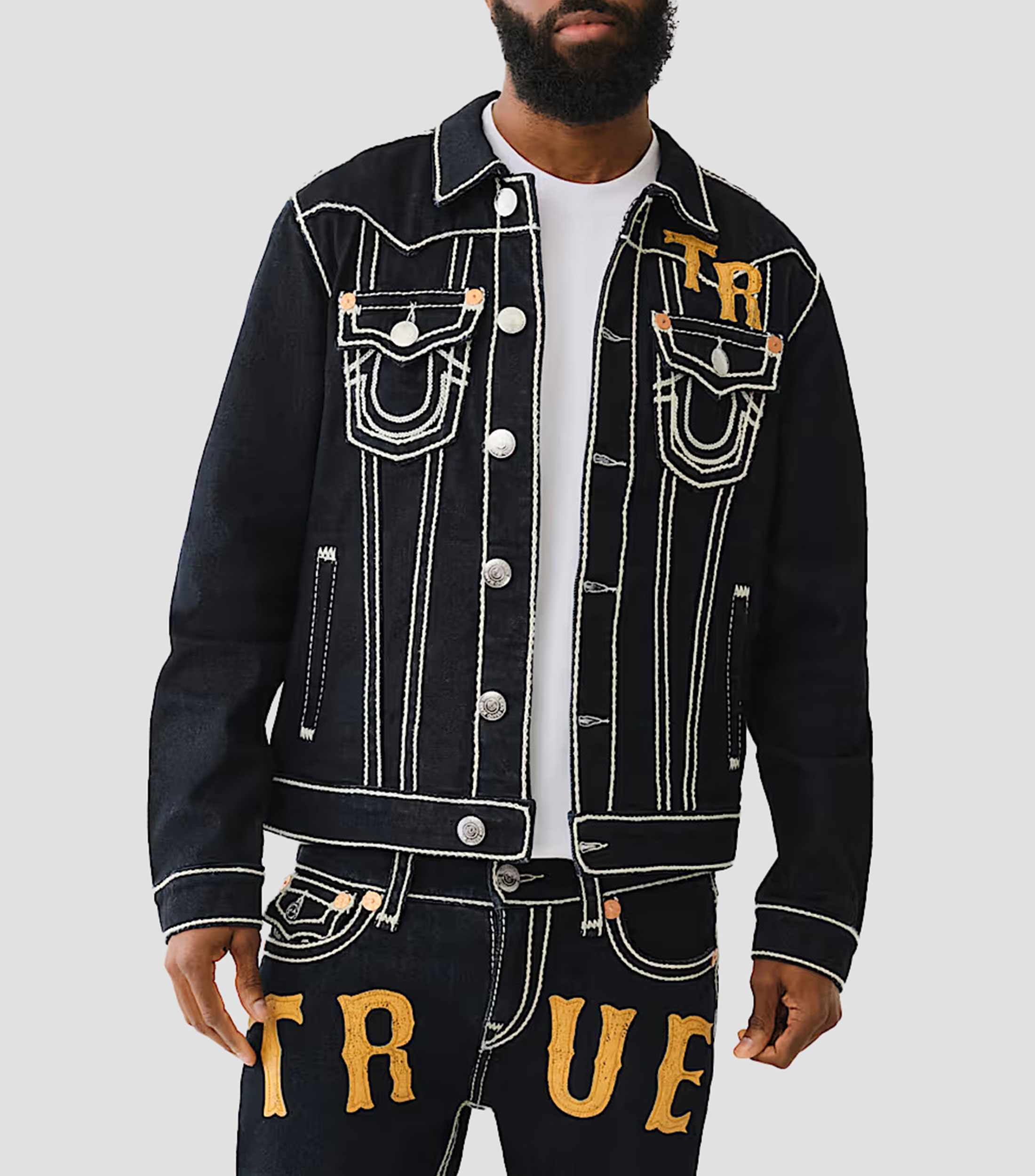True Religion: Chamarra de mezclilla Hombre | El Palacio de Hierro