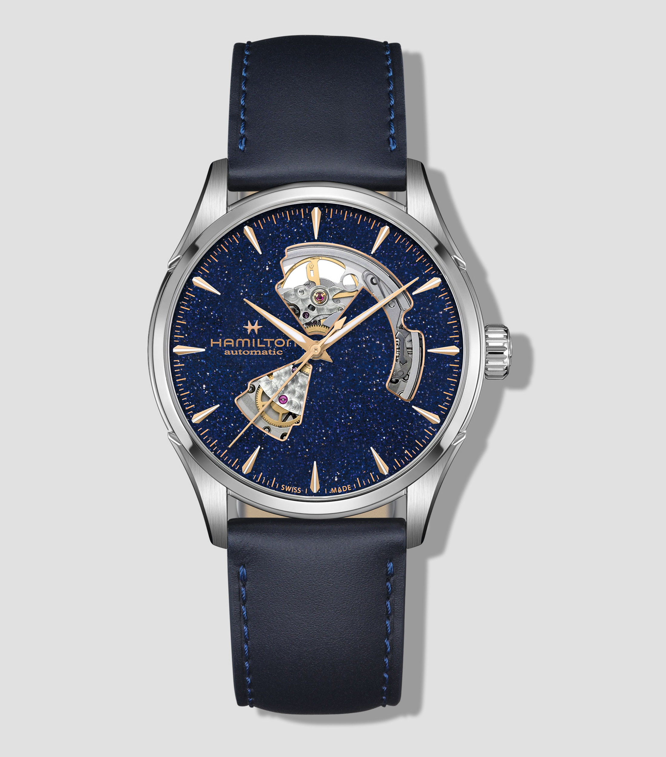 Hamilton Reloj Unisex Azzmaster Open Heart Casual Plateado, Azul |El ...
