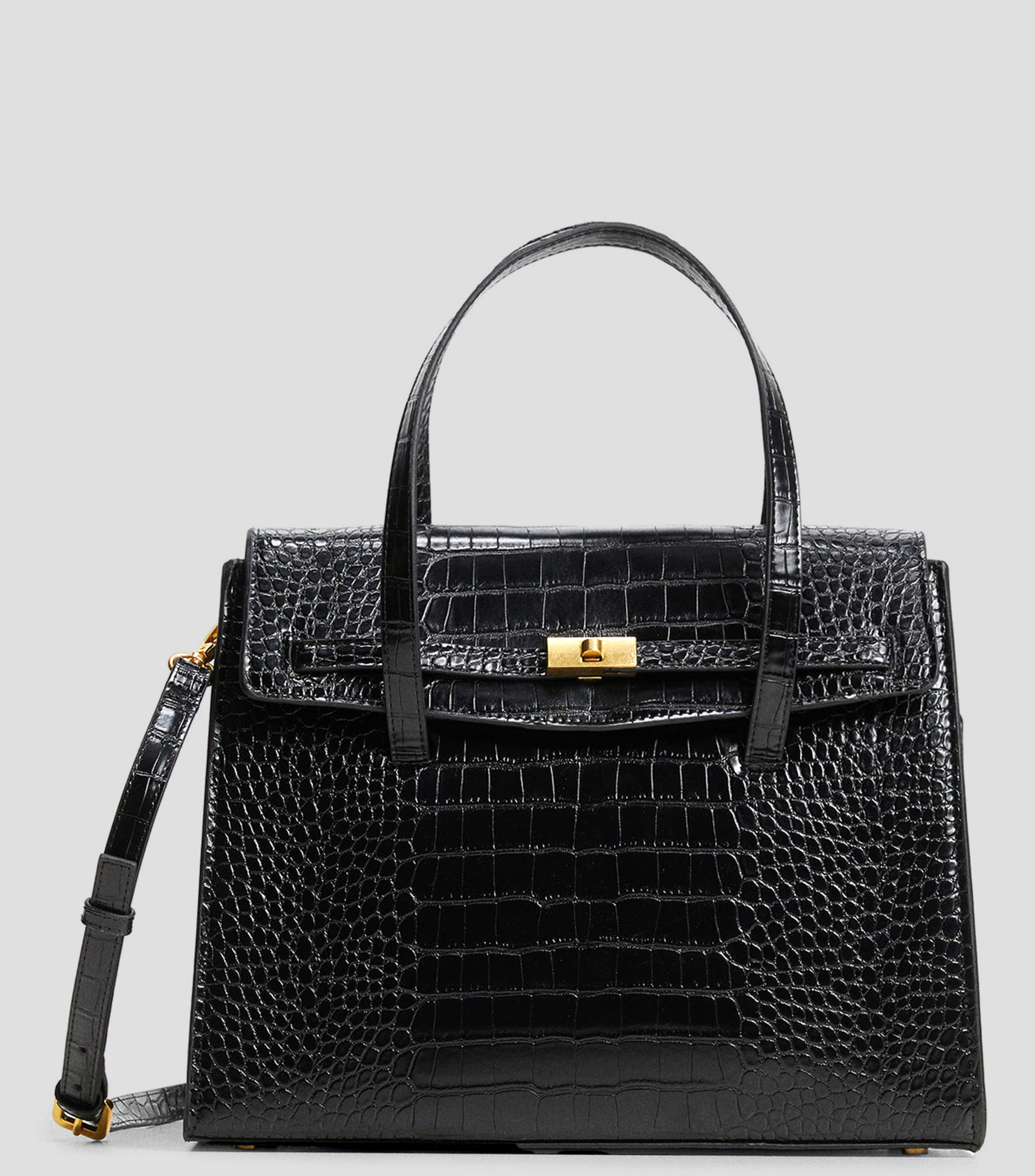 Mango | Bolsa satchel con animal skin Mujer | El Palacio de Hierro