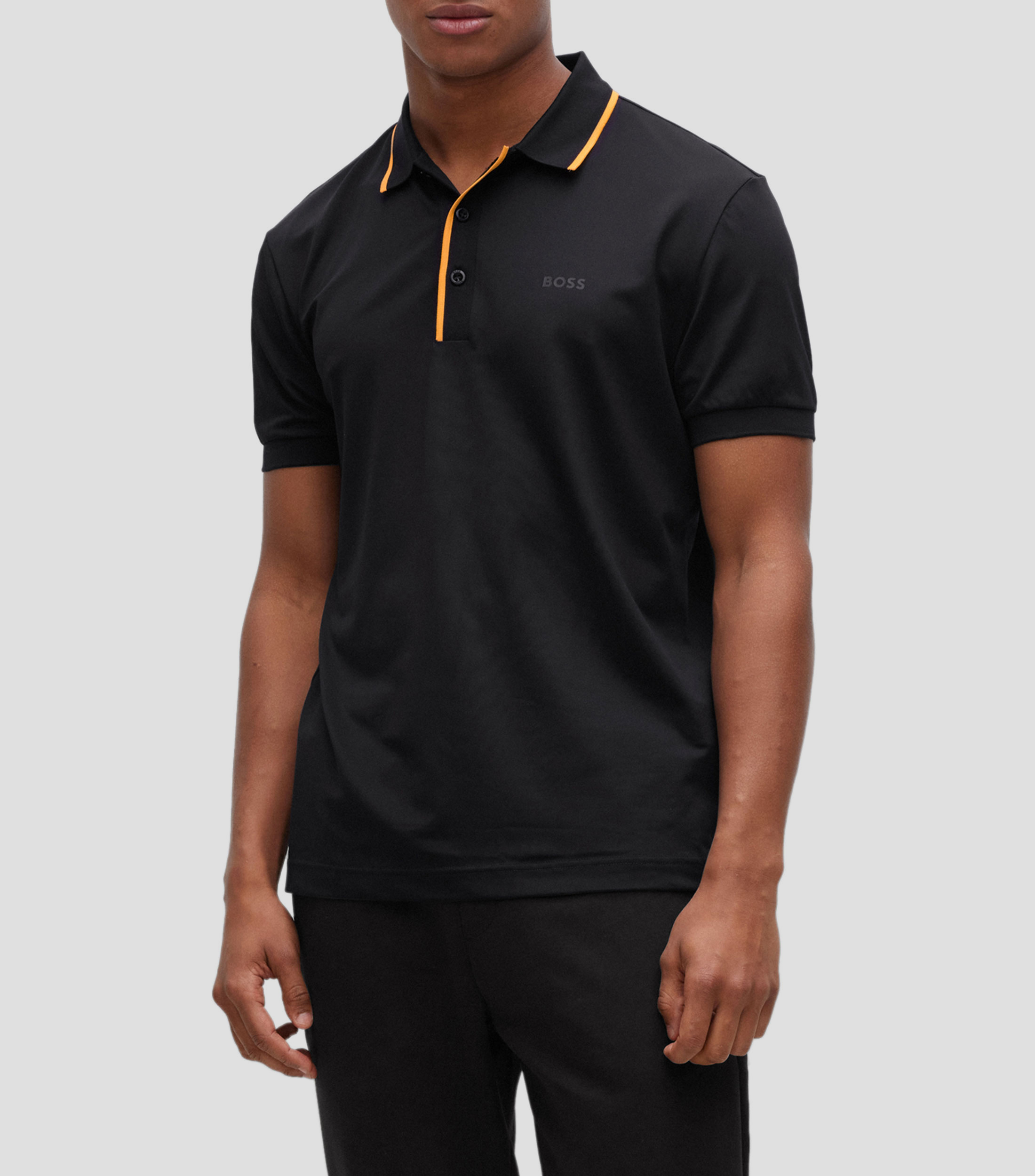 Boss Polo Boss con elástico técnico y detalles que brillan en la ...