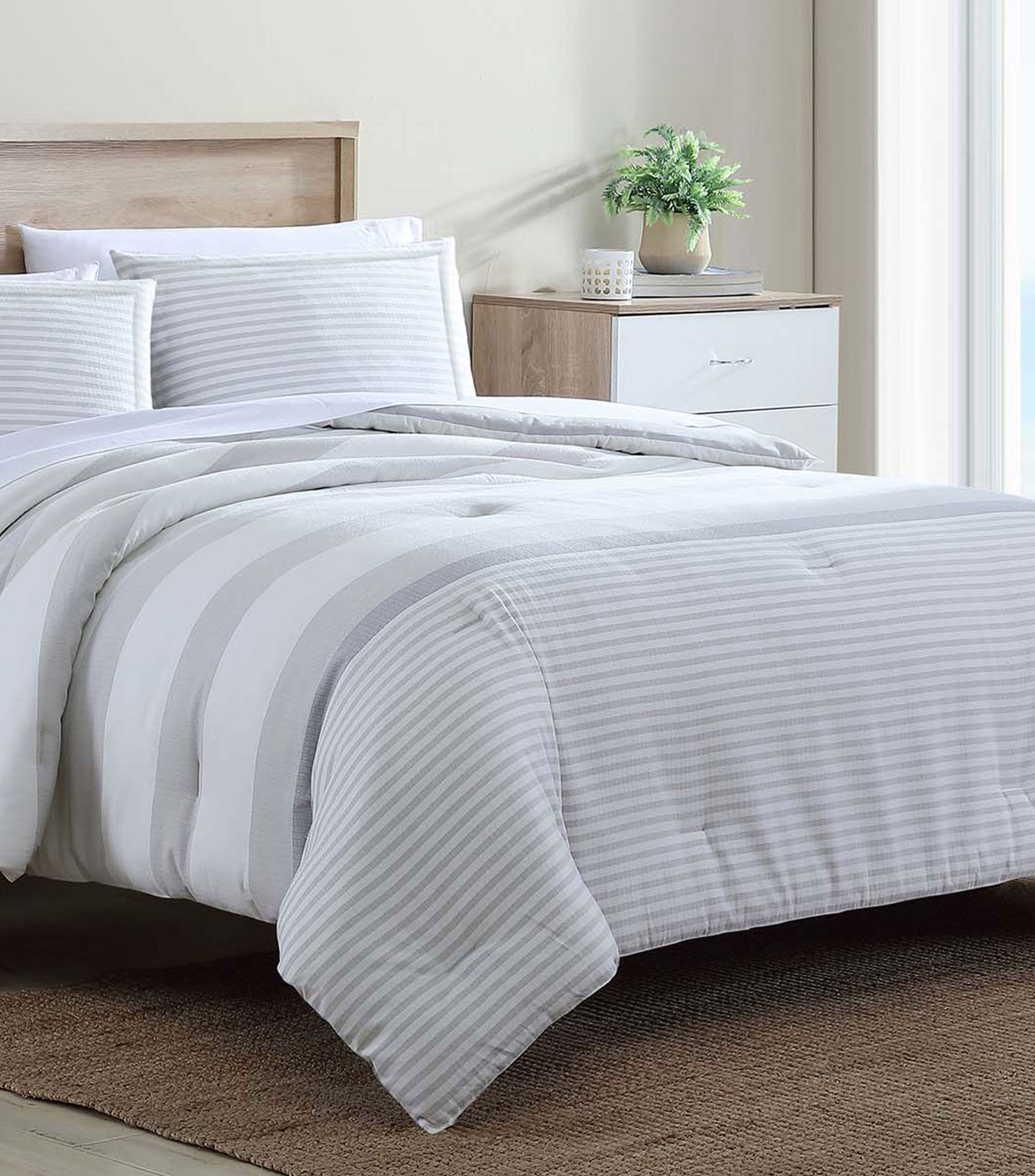 Nautica: Juego de Edredón King Size en algodón Fairwater Gris | El ...