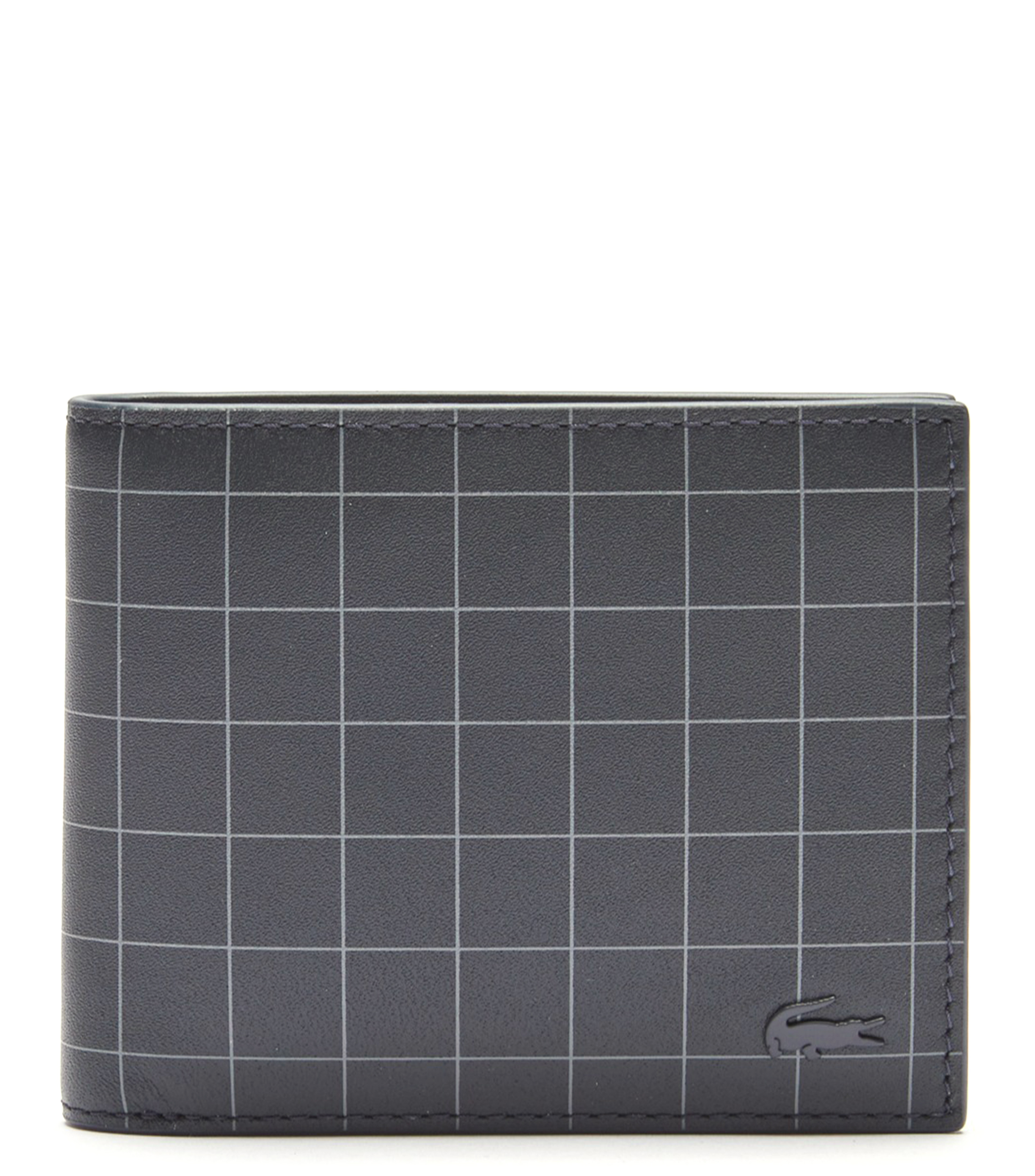 Lacoste Cartera bifold de piel lisa con cuadros Hombre - El Palacio de ...