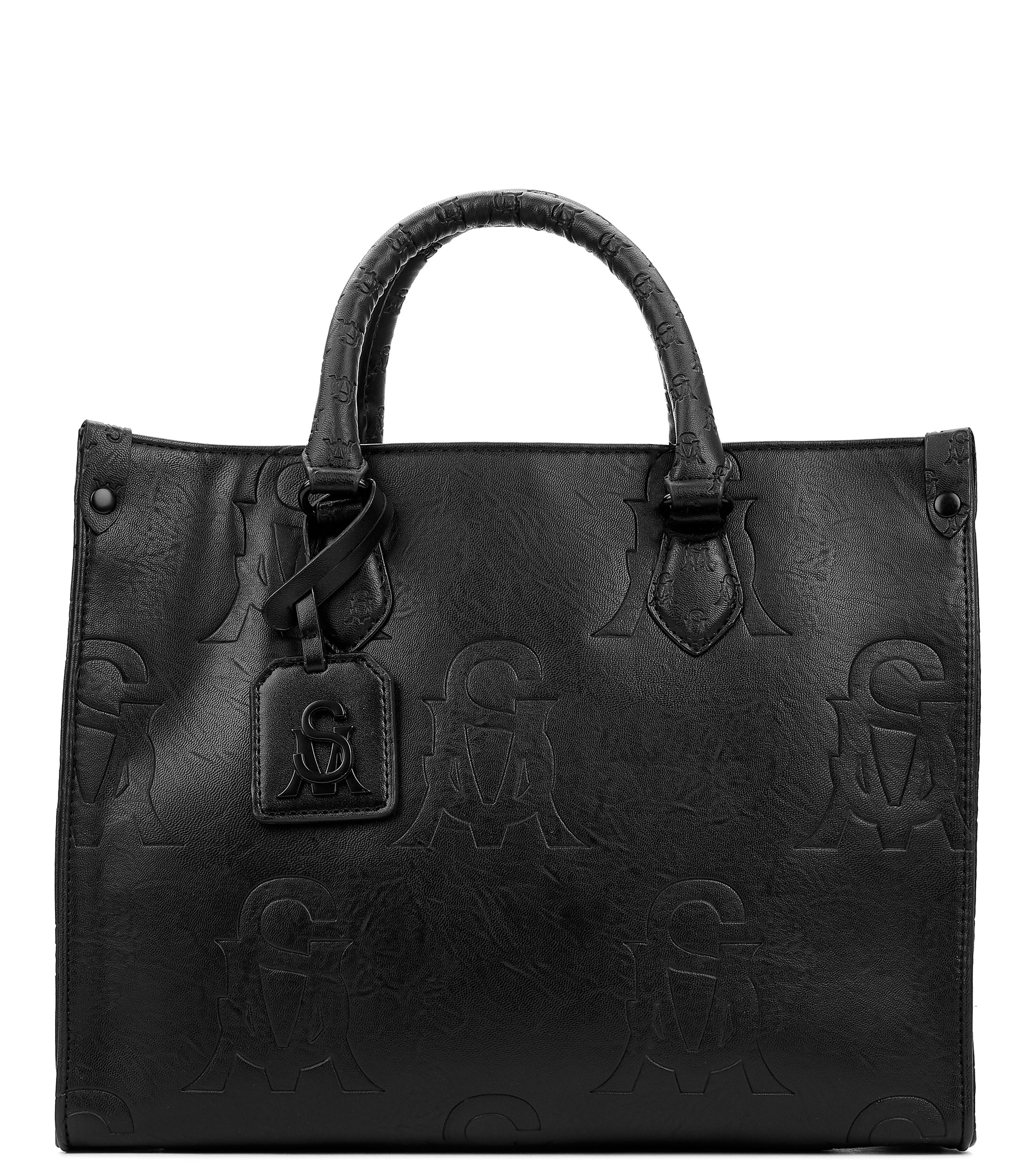 Steve Madden Bolsa tote negra con monograma Mujer - El Palacio de Hierro