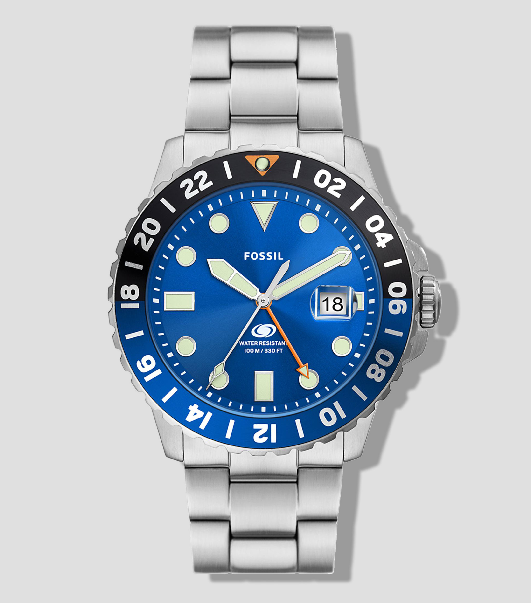 Fossil Reloj para hombre Edición Especial Fossil Blue Casual, Plata ...