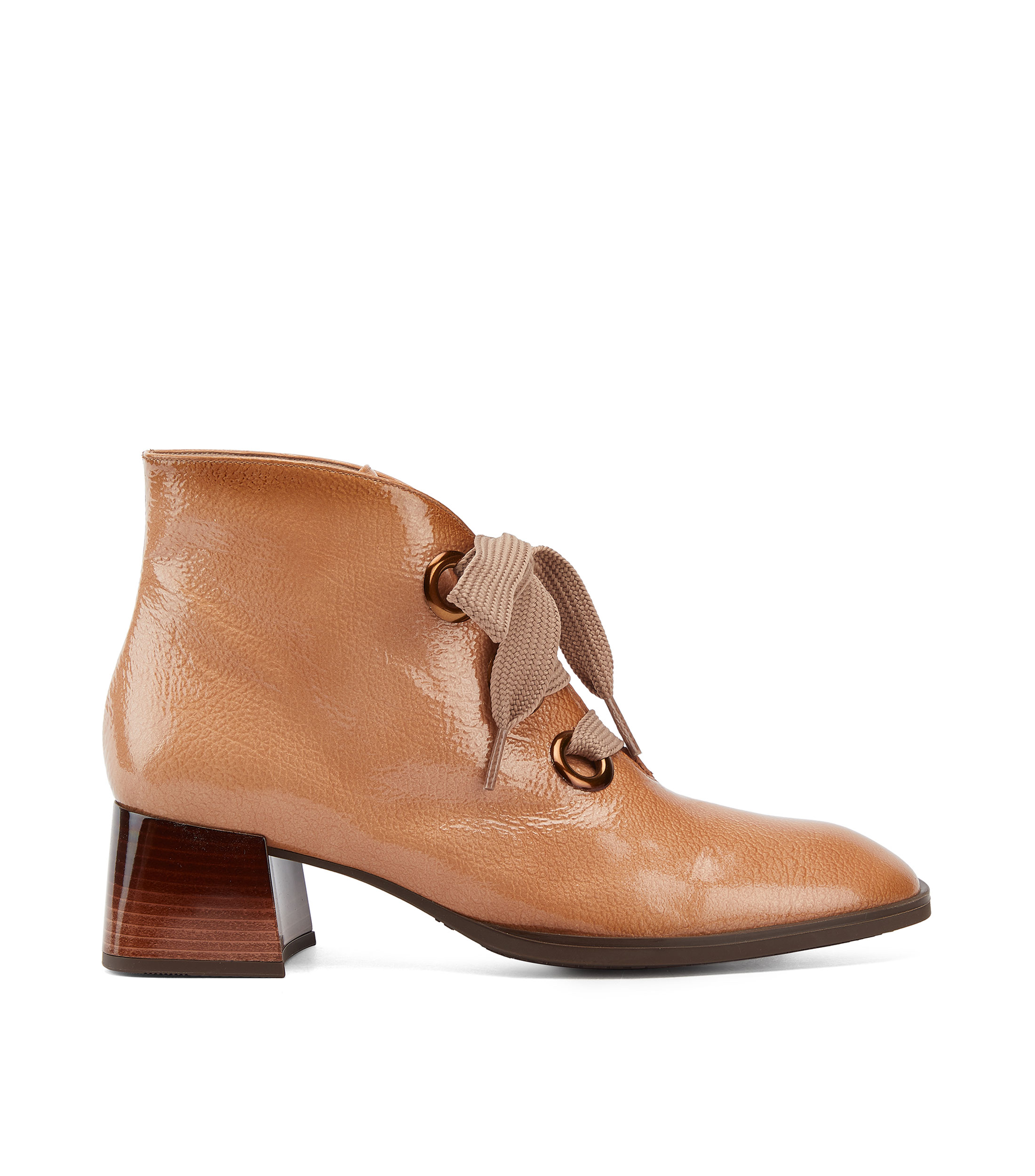 Hispanitas: Botines con tacón bajo ancho en piel charol Mujer | El ...