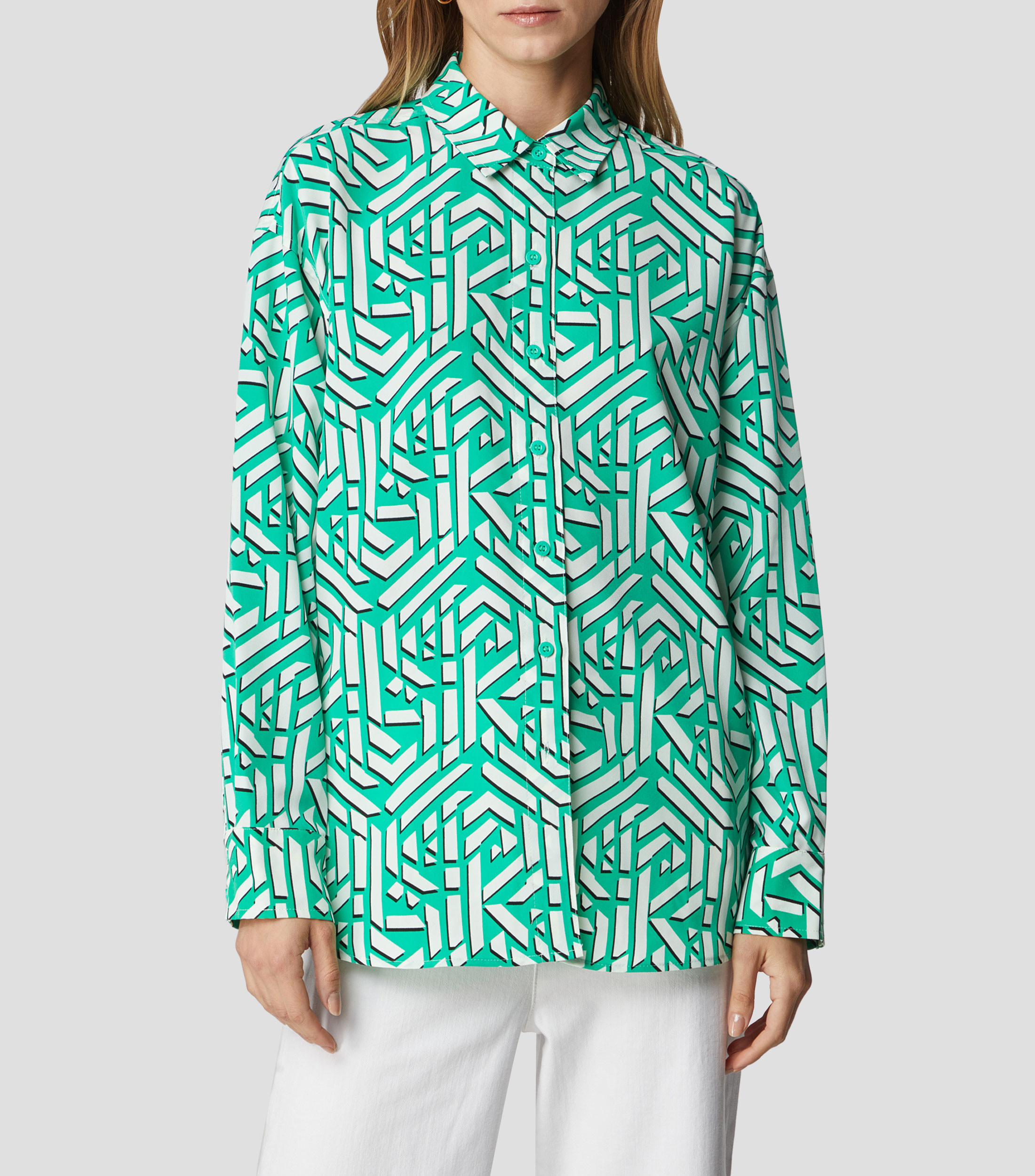 Karl Lagerfeld: Camisa estampada manga larga Mujer | El Palacio de Hierro