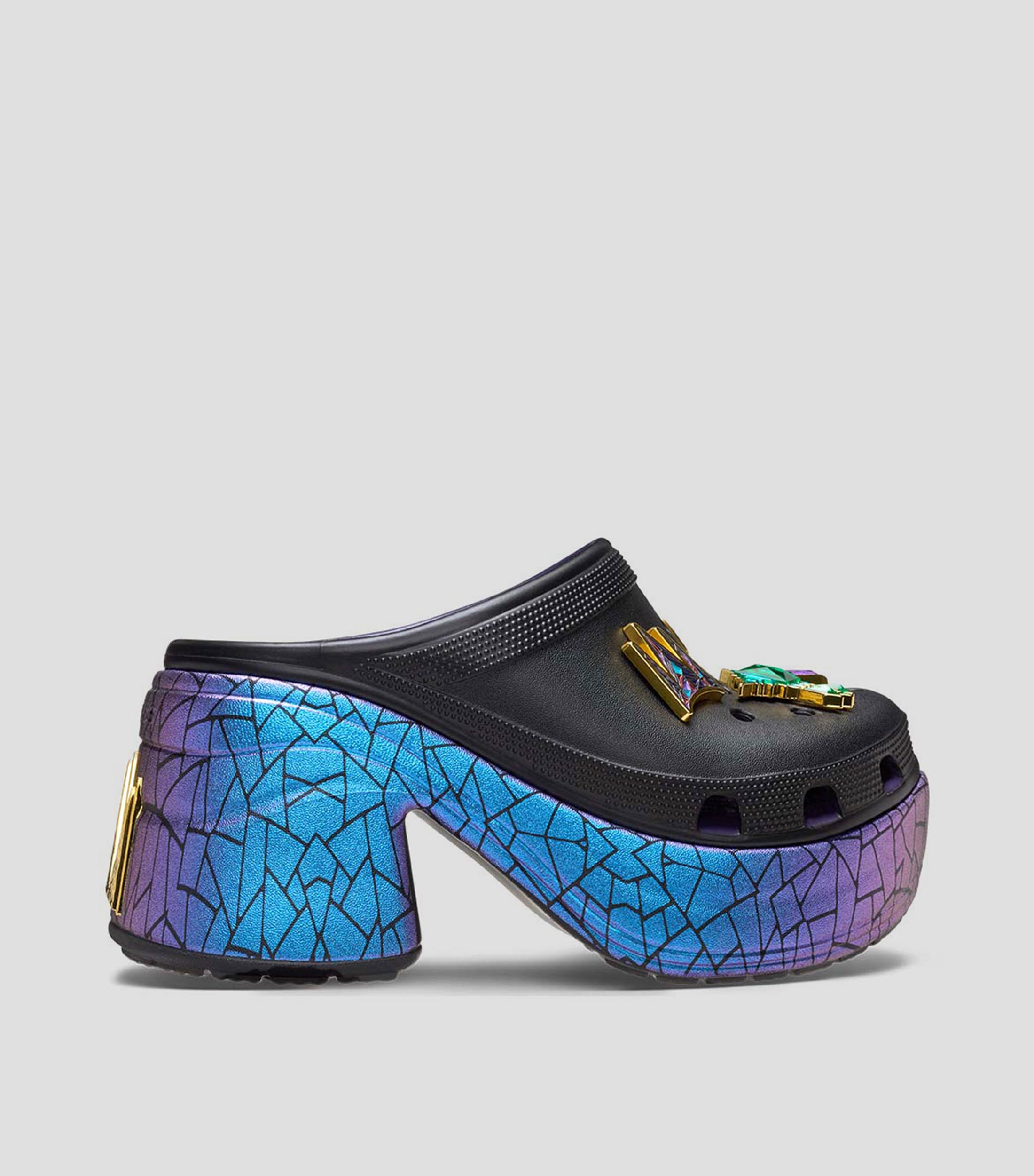 Crocs Sandalias clog con tacón medio ancho Mujer |El Palacio de Hierro