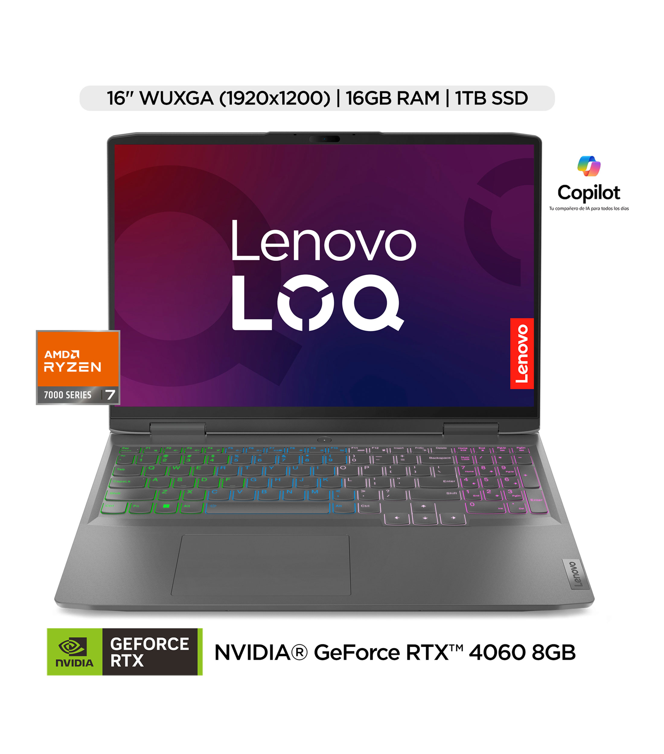Lenovo: Bundle Laptop, Gaming LOQ, 16", NVIDIA RTX 4060, AMD Ryzen 7 ...
