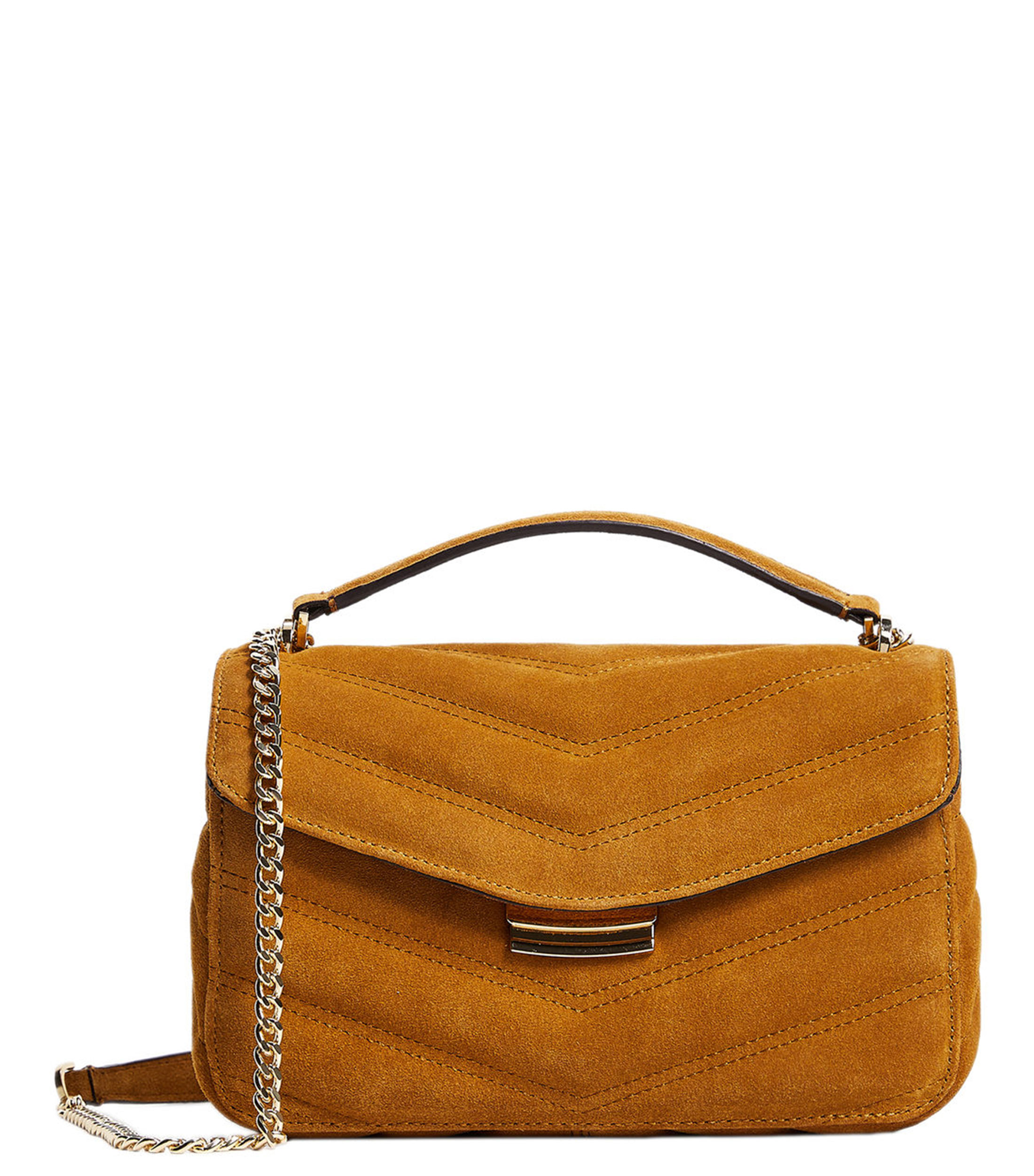Mango | Bolsa shoulder café en piel Mujer | El Palacio de Hierro