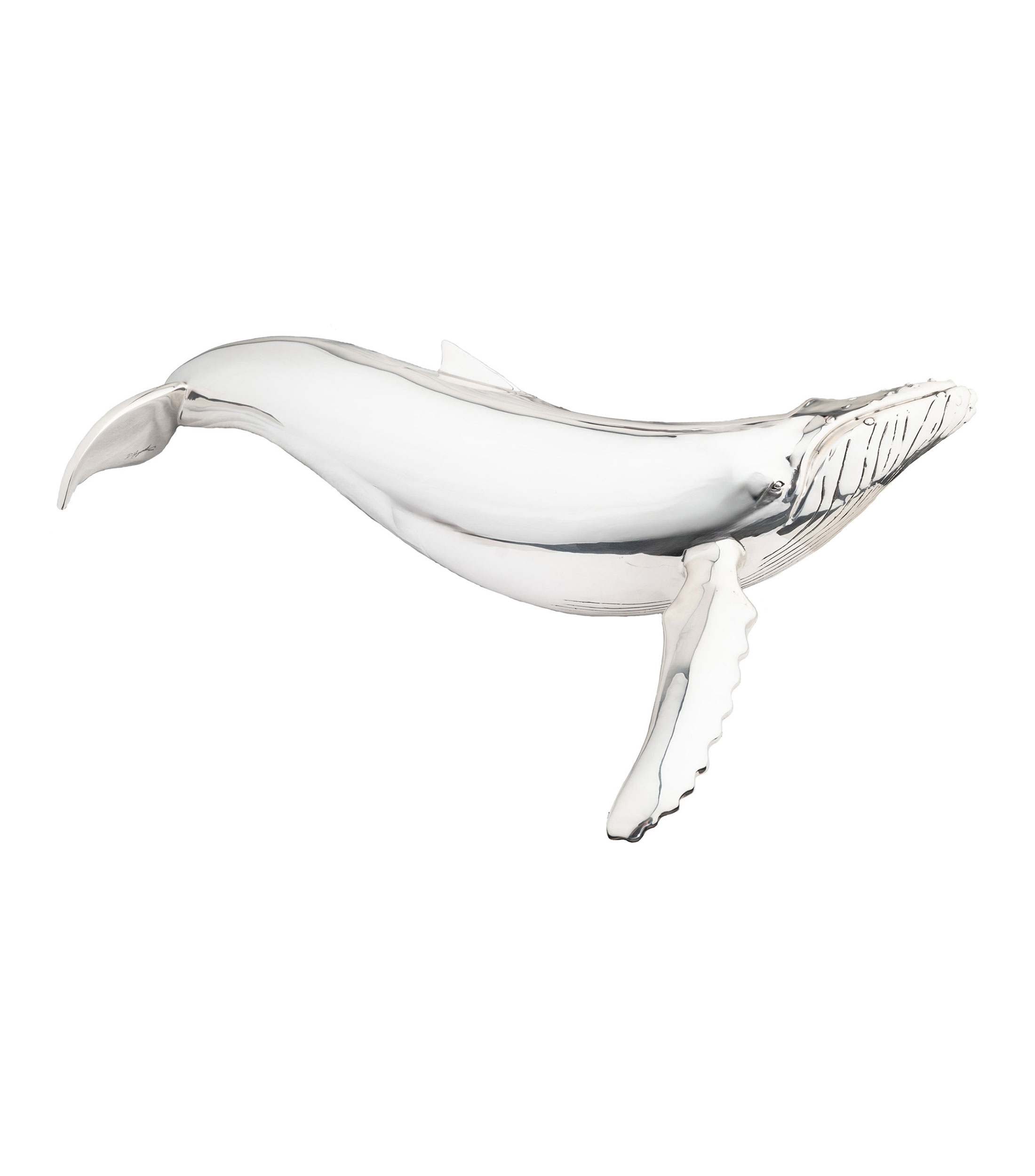 D'Argenta: Escultura Mitad Ballena Derecha Plateada | El Palacio de Hierro
