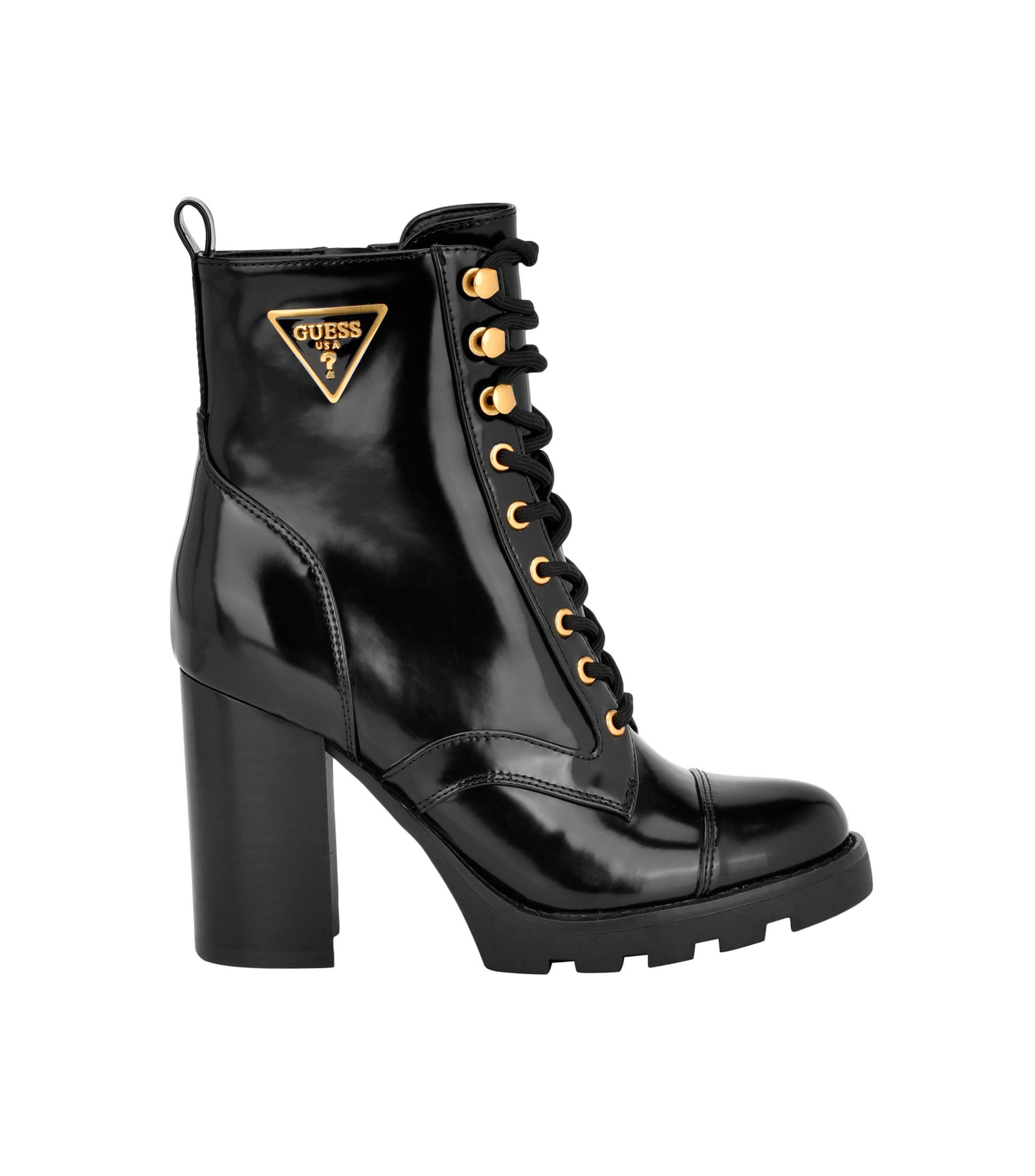 Guess: Botines casuales con tacón alto ancho liso Mujer | El Palacio de ...