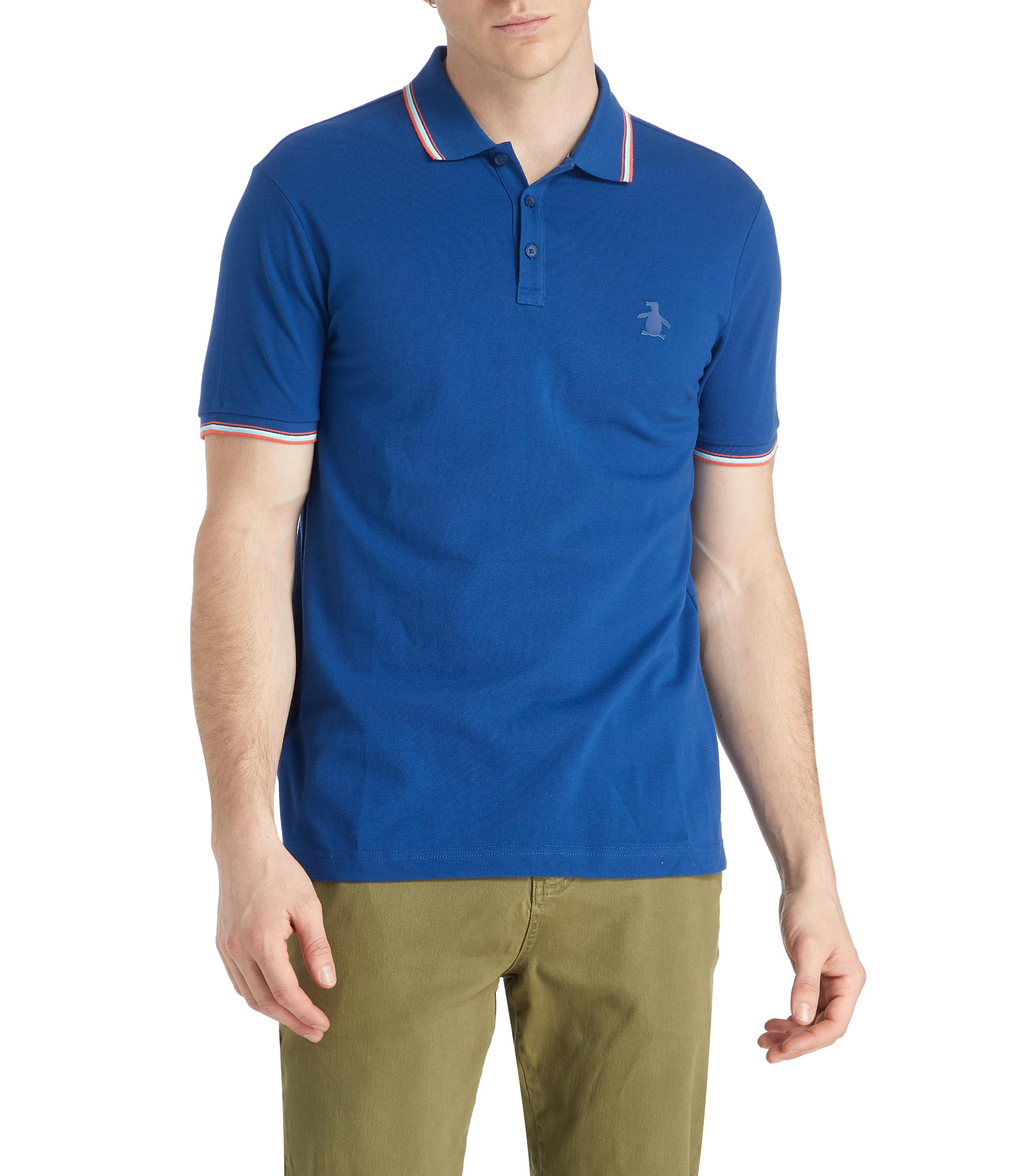 Penguin: Playera tipo Polo Azul de manga corta Hombre | El Palacio de ...