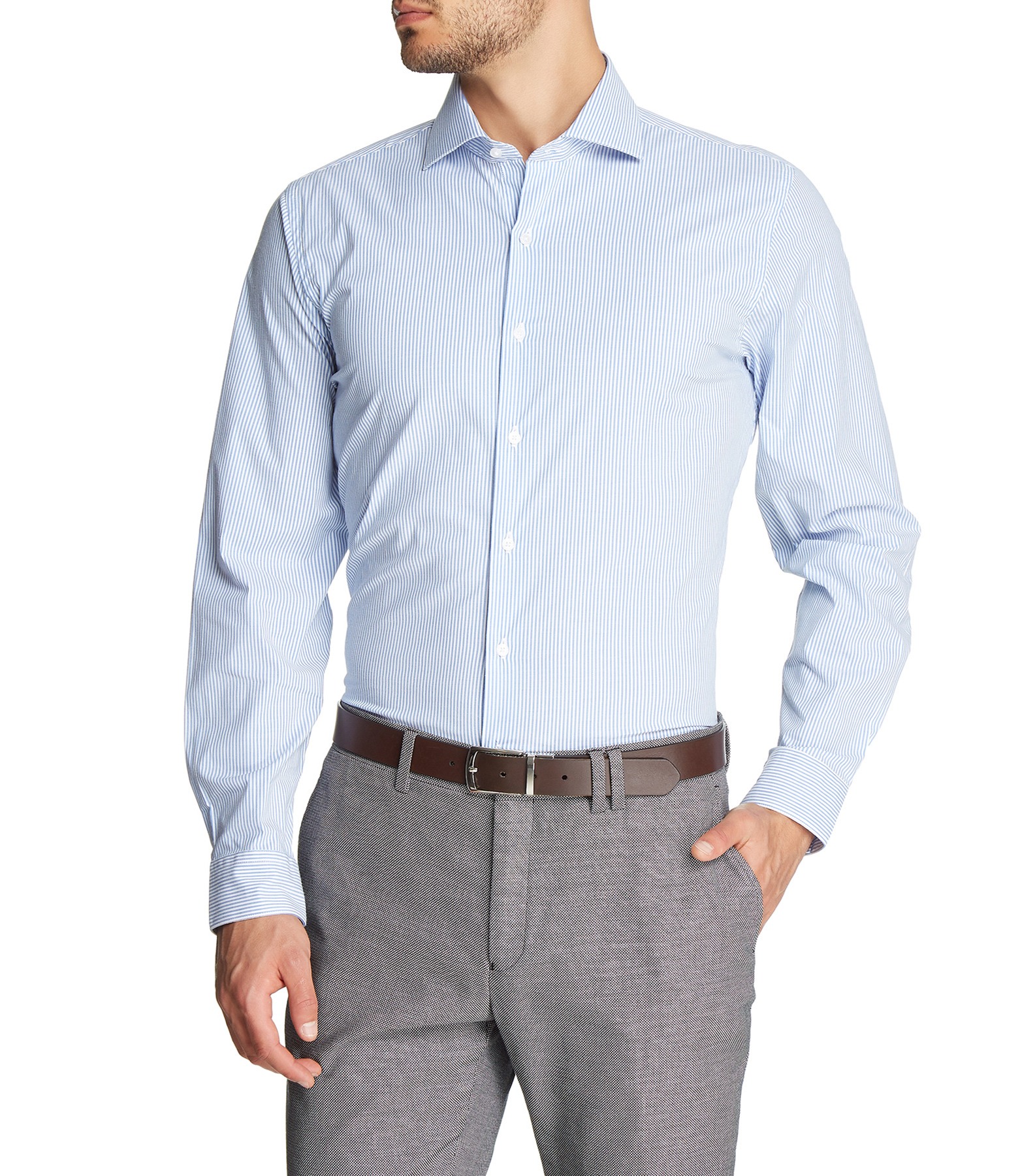 Karl Lagerfeld Camisa con líneas manga larga Hombre - El Palacio de Hierro