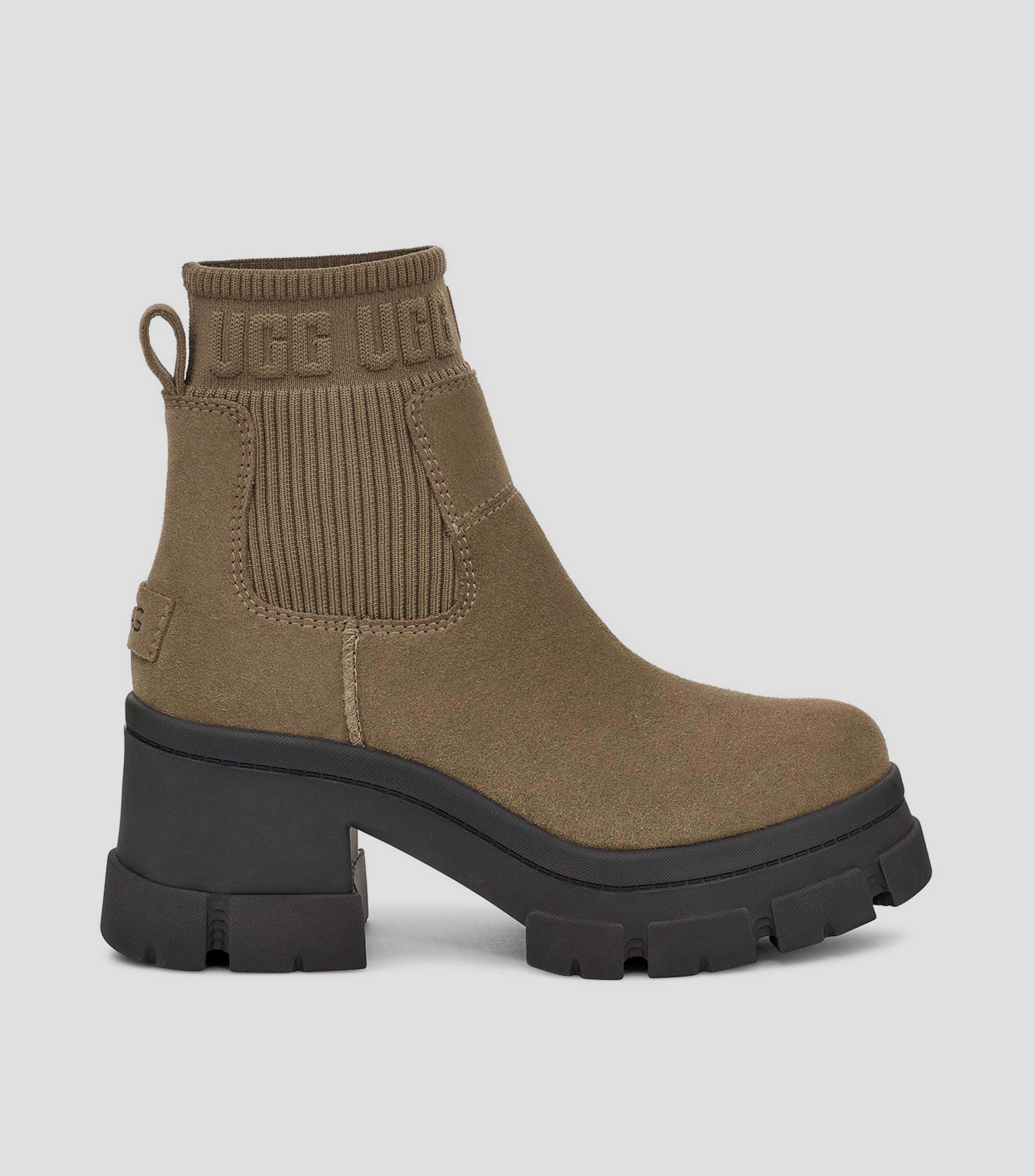 Ugg: Botines en Piel con Tacón Bajo Media Luna Mujer | El Palacio de Hierro