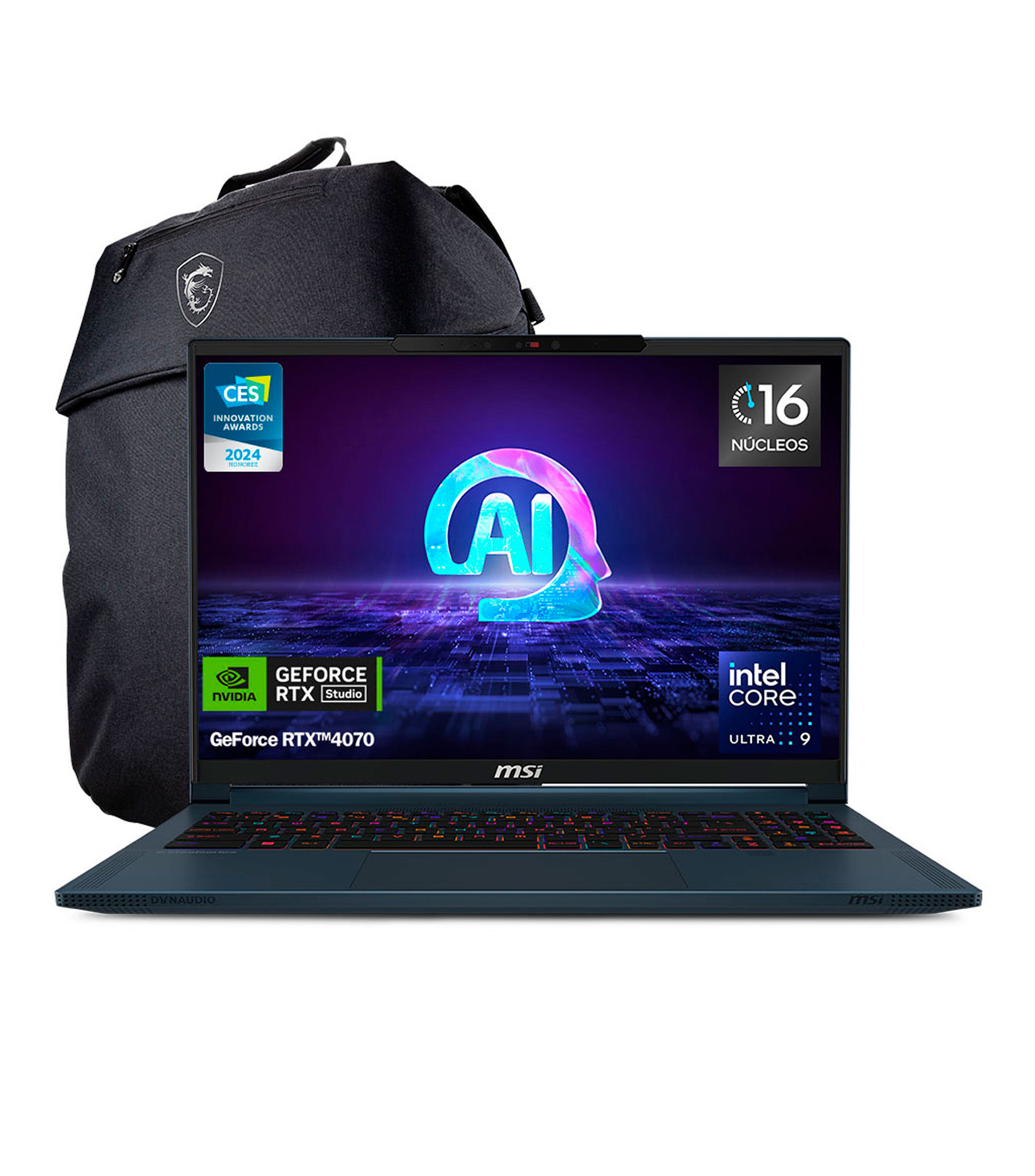 MSI: Laptop gaming Stealth 15 AI Studio A1V, 16", NVIDIA RTX 4070 ...