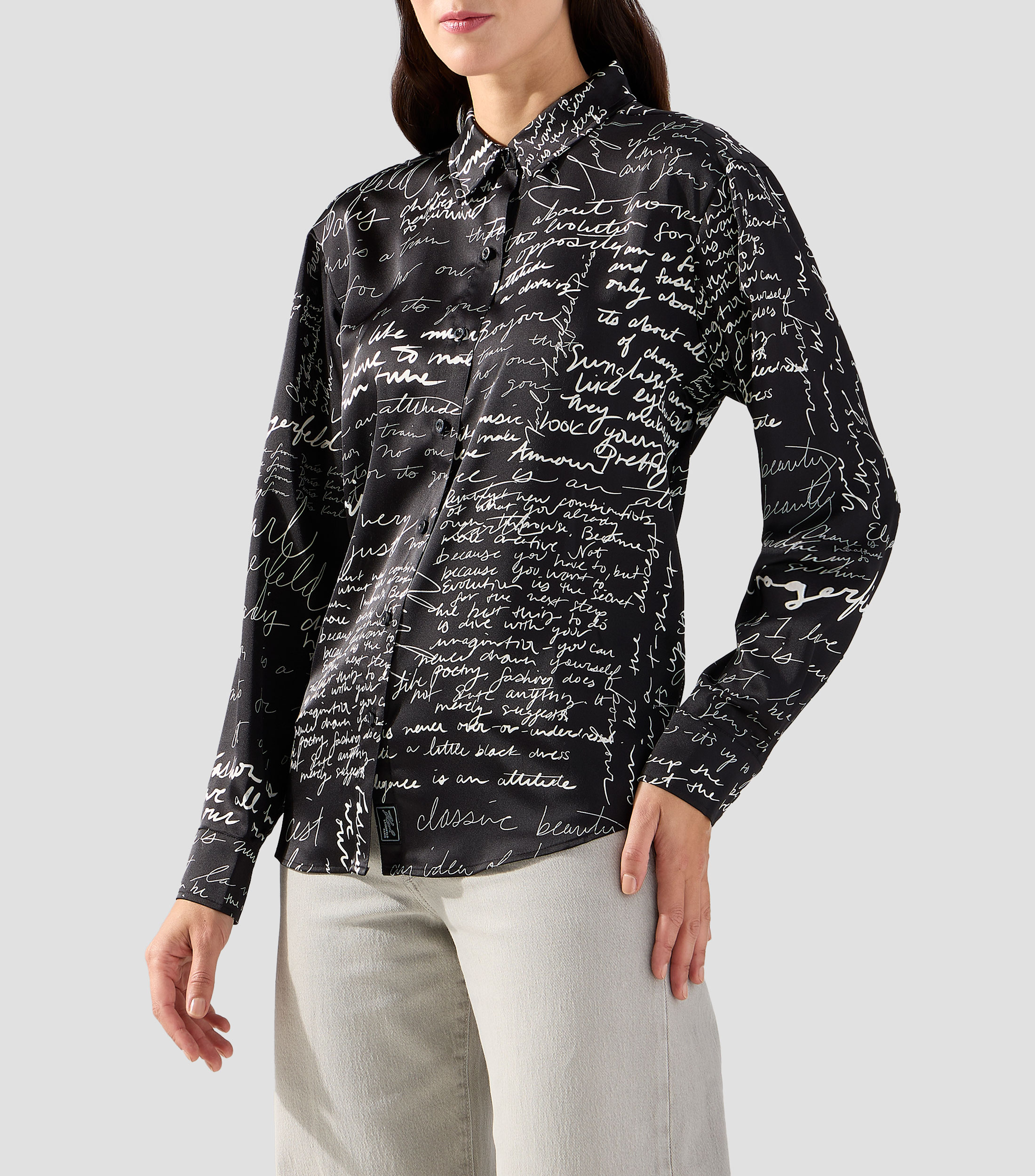 Karl Lagerfeld Camisa fantasía manga larga Mujer |El Palacio de Hierro