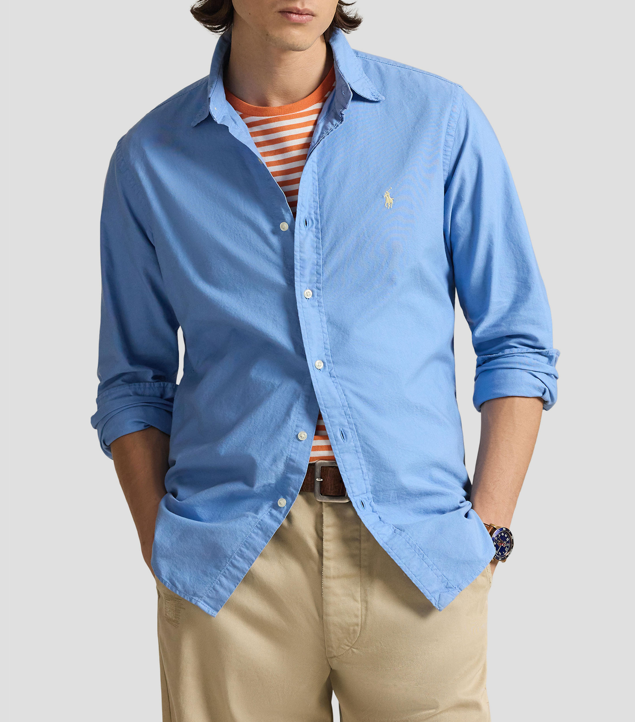 Polo Ralph Lauren Camisa lisa manga larga Hombre |El Palacio de Hierro