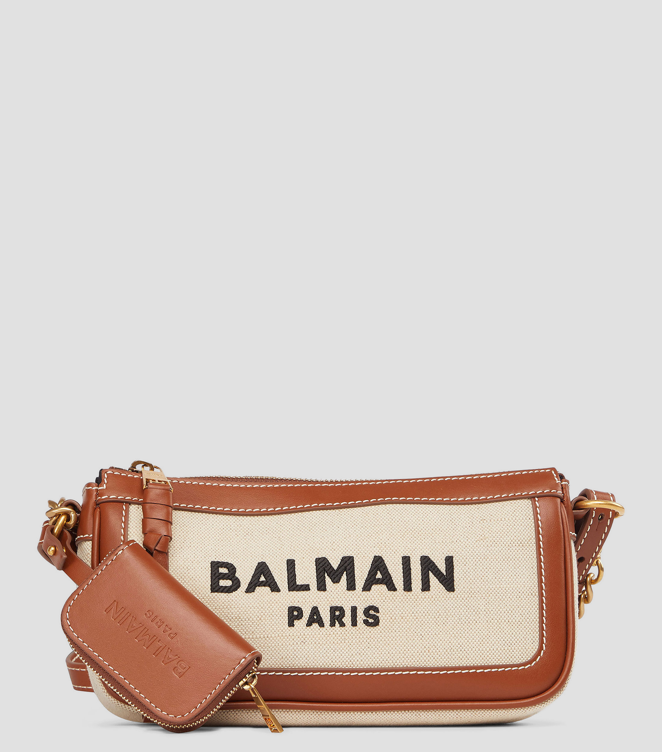 Balmain: Bolso Pouch beige B-Army Mujer | El Palacio de Hierro