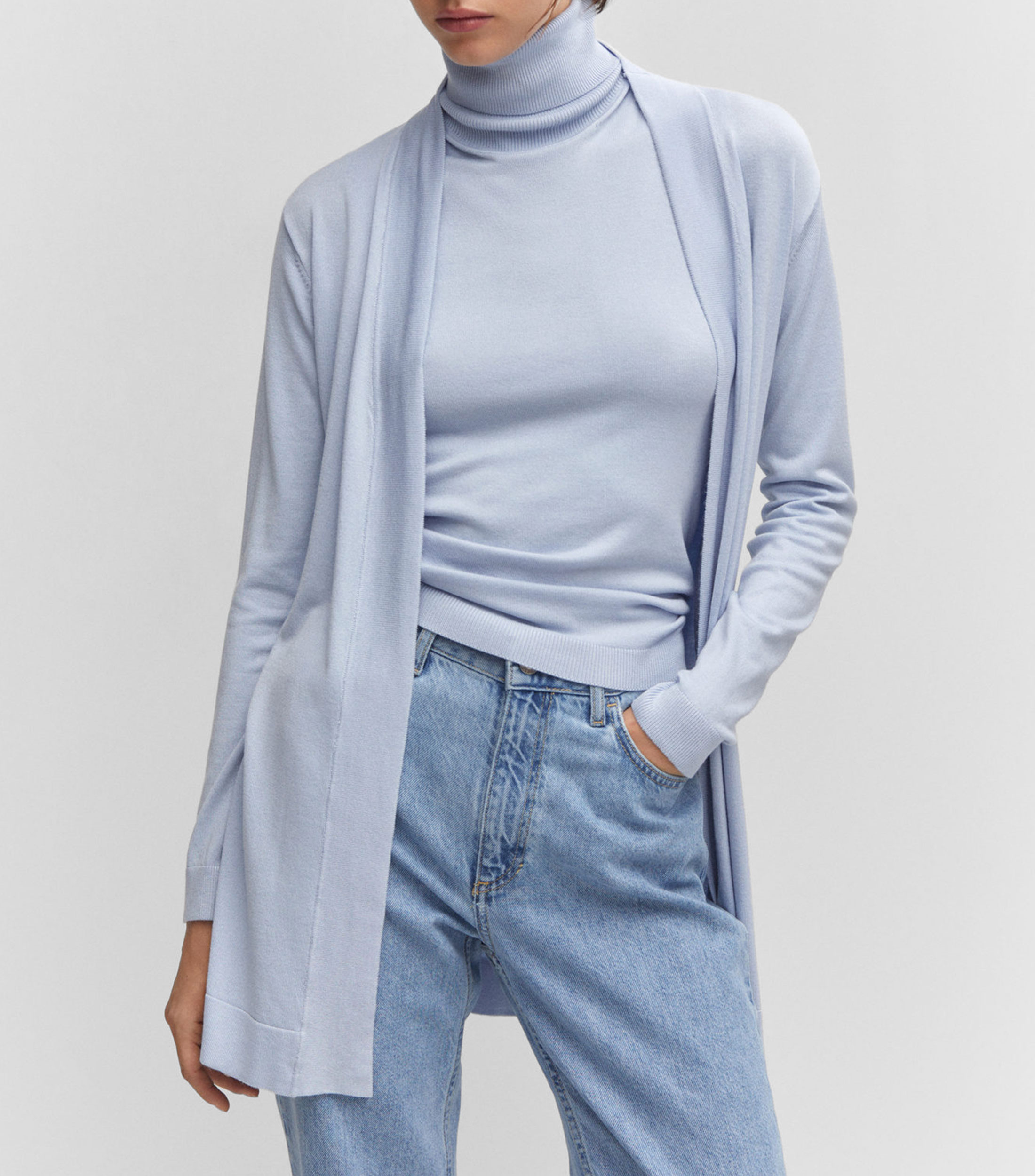 Mango Cárdigan largo abierto Mujer - El Palacio de Hierro
