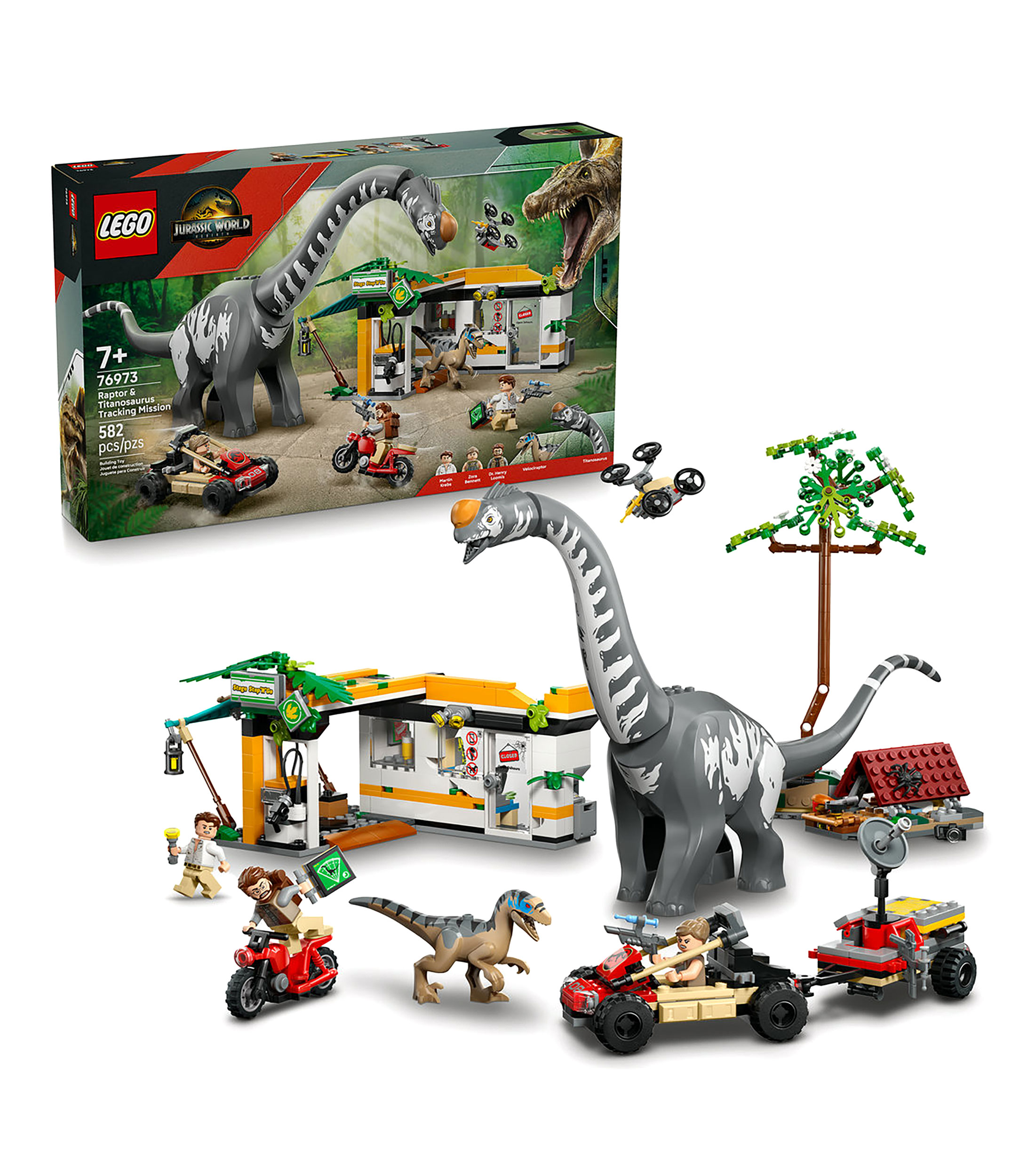 Lego Lego Jurassic World, Misión de Seguimiento: Raptor y Titanosaurus ...