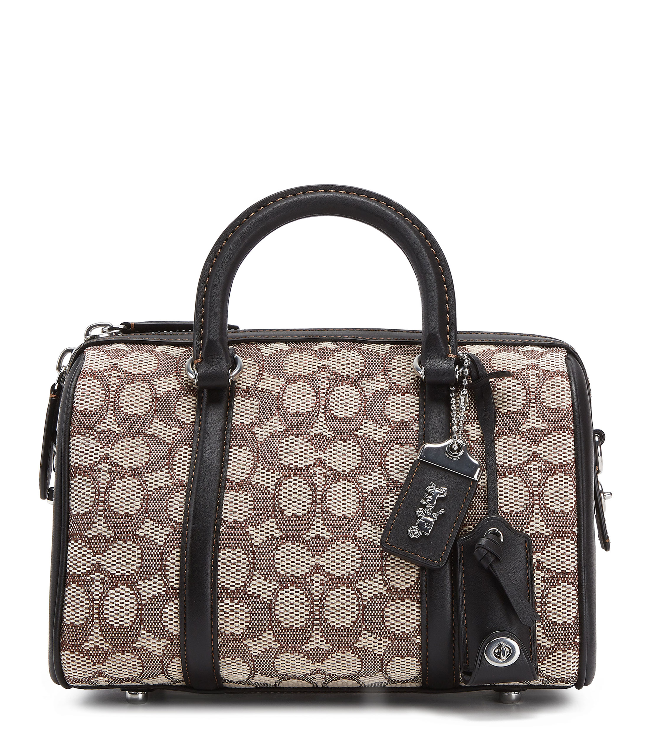 COACH: Bolso satchel beige con monogram Mujer | El Palacio de Hierro