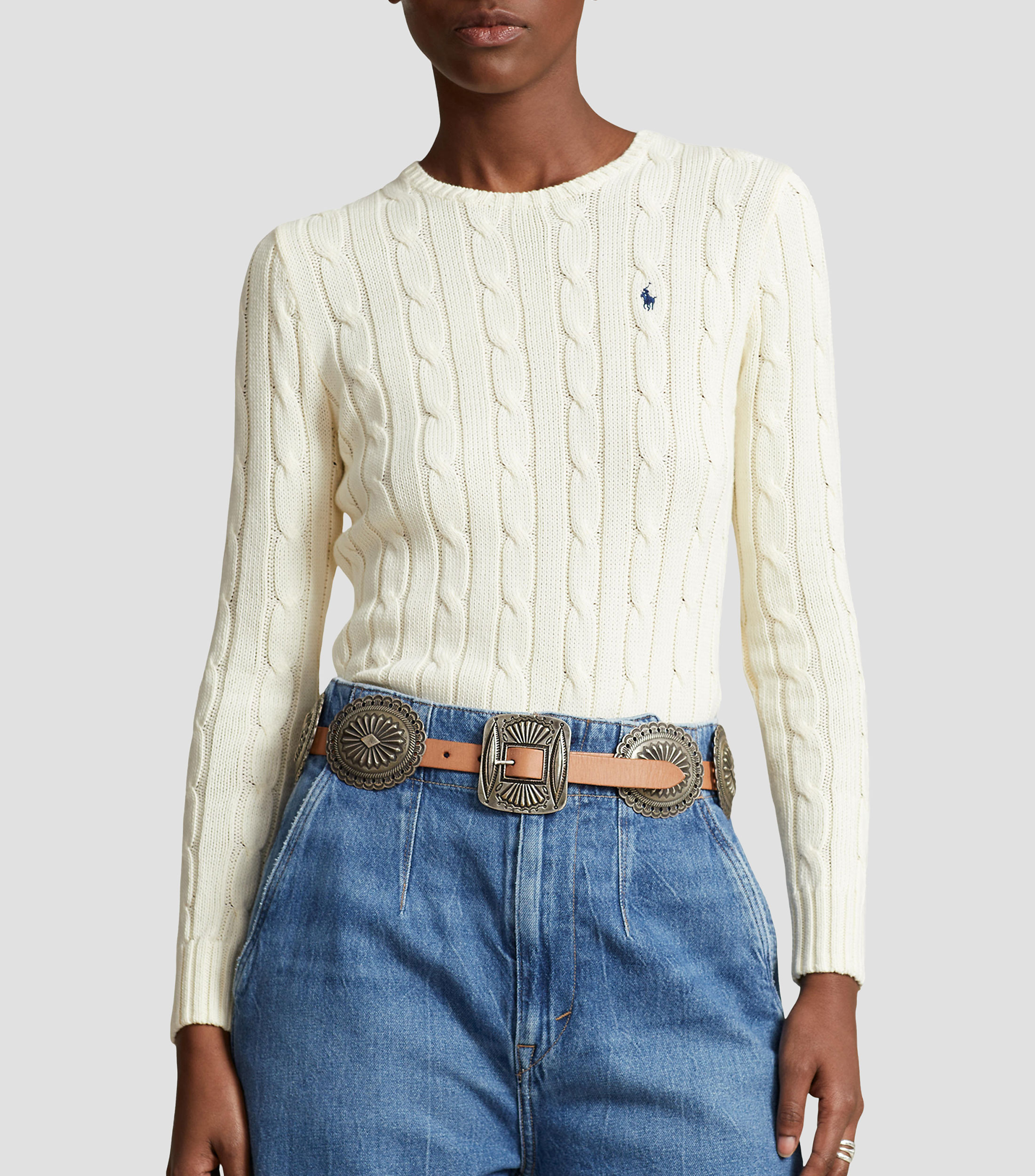 Polo Woman Suéter cuello redondo texturizado Mujer |El Palacio de Hierro