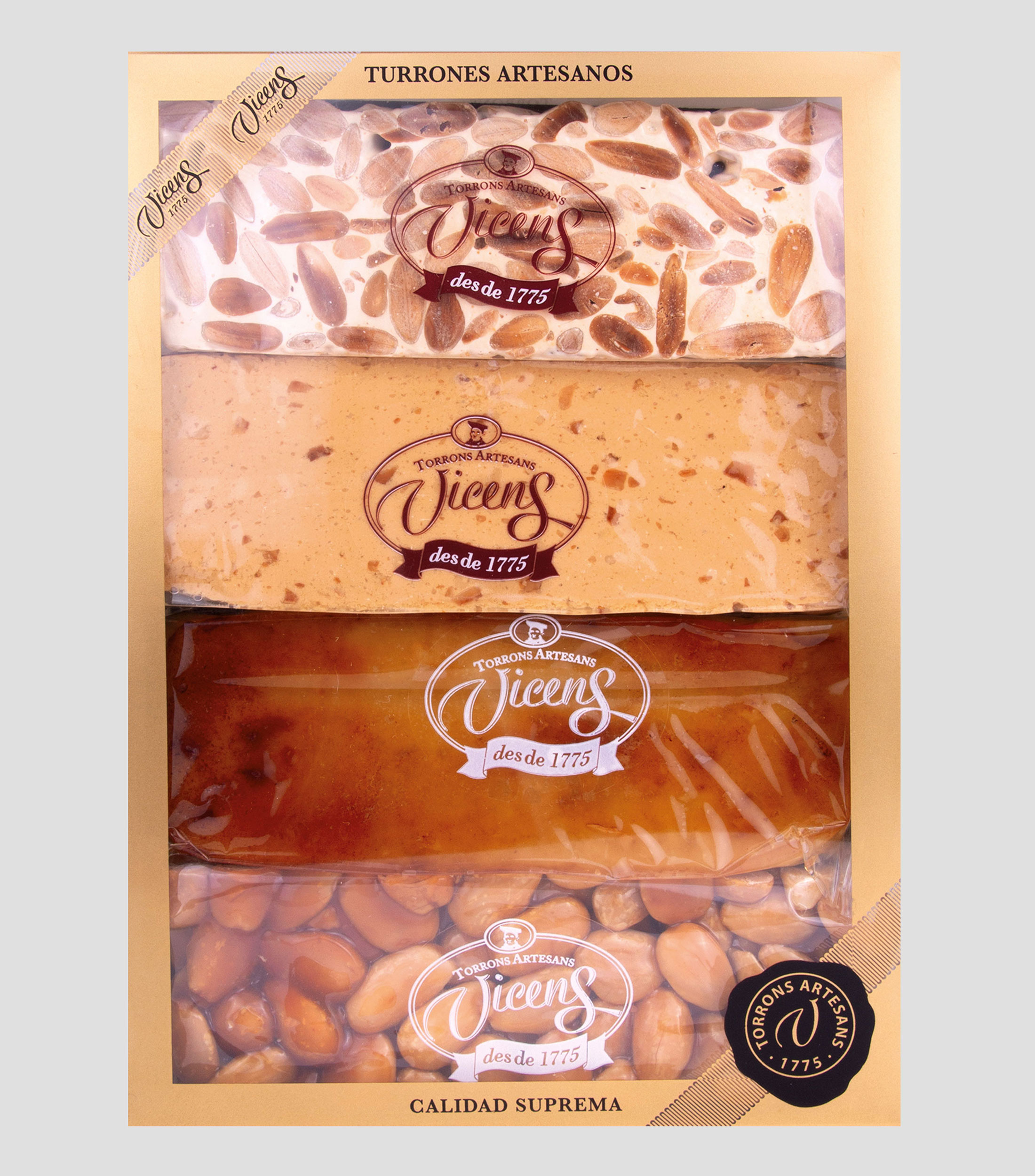 Torrons Vicens: Turrones Artesanos, 4 x 80 g | El Palacio de Hierro