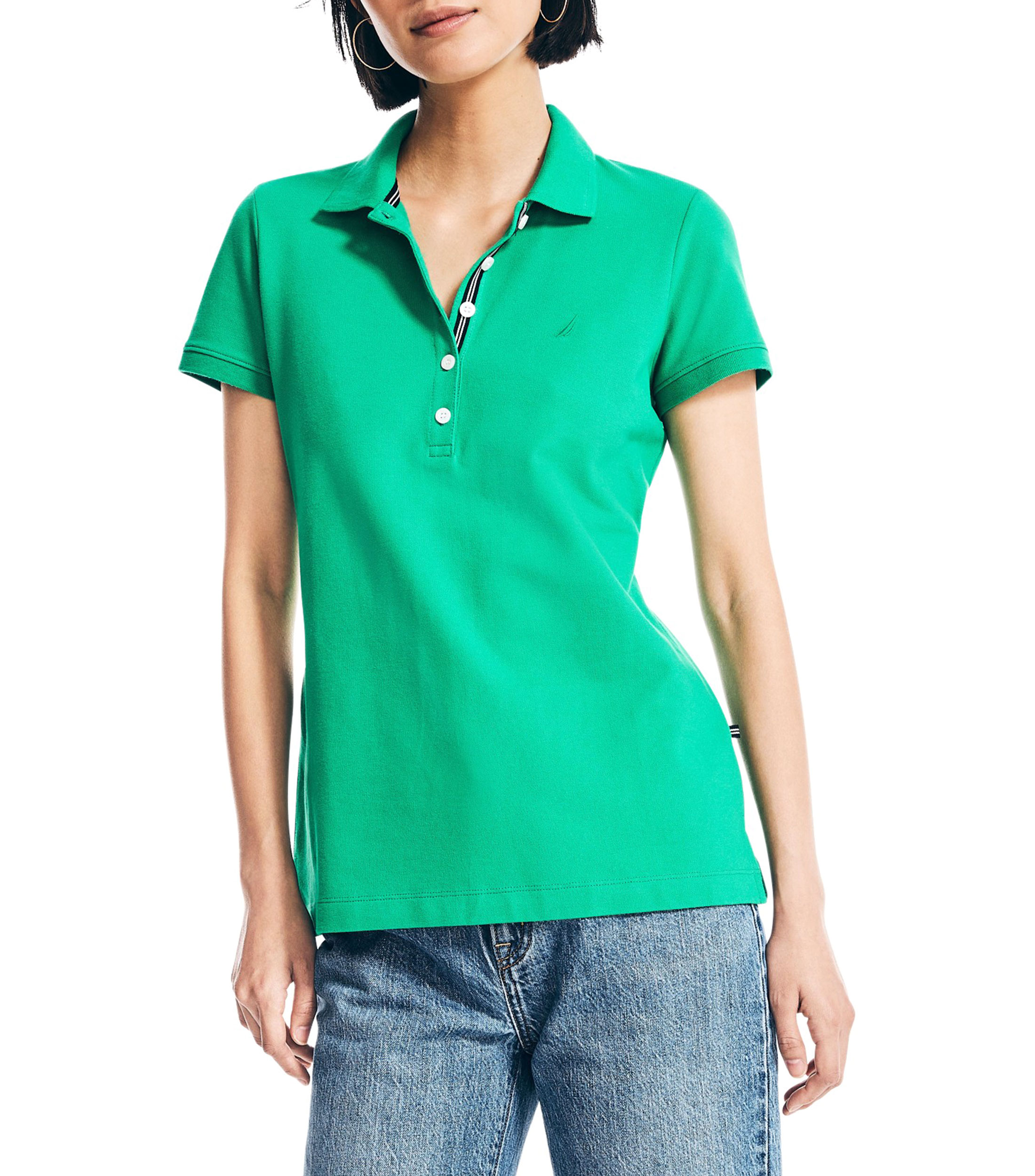Nautica Playera tipo Polo verde de manga corta Mujer - El Palacio de Hierro