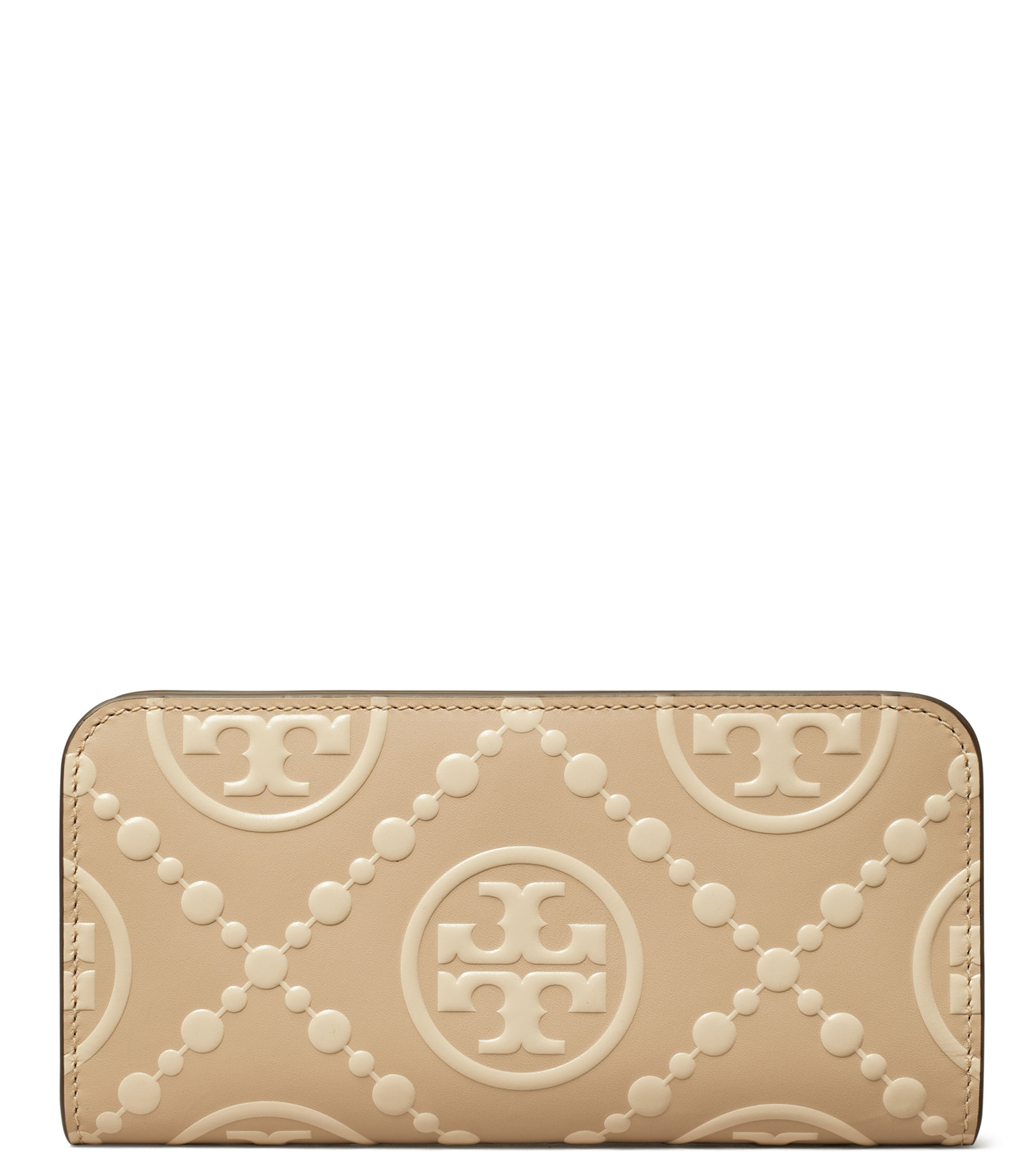 Tory Burch: Cartera Beige en Piel Continent T Monogram Mujer | El ...