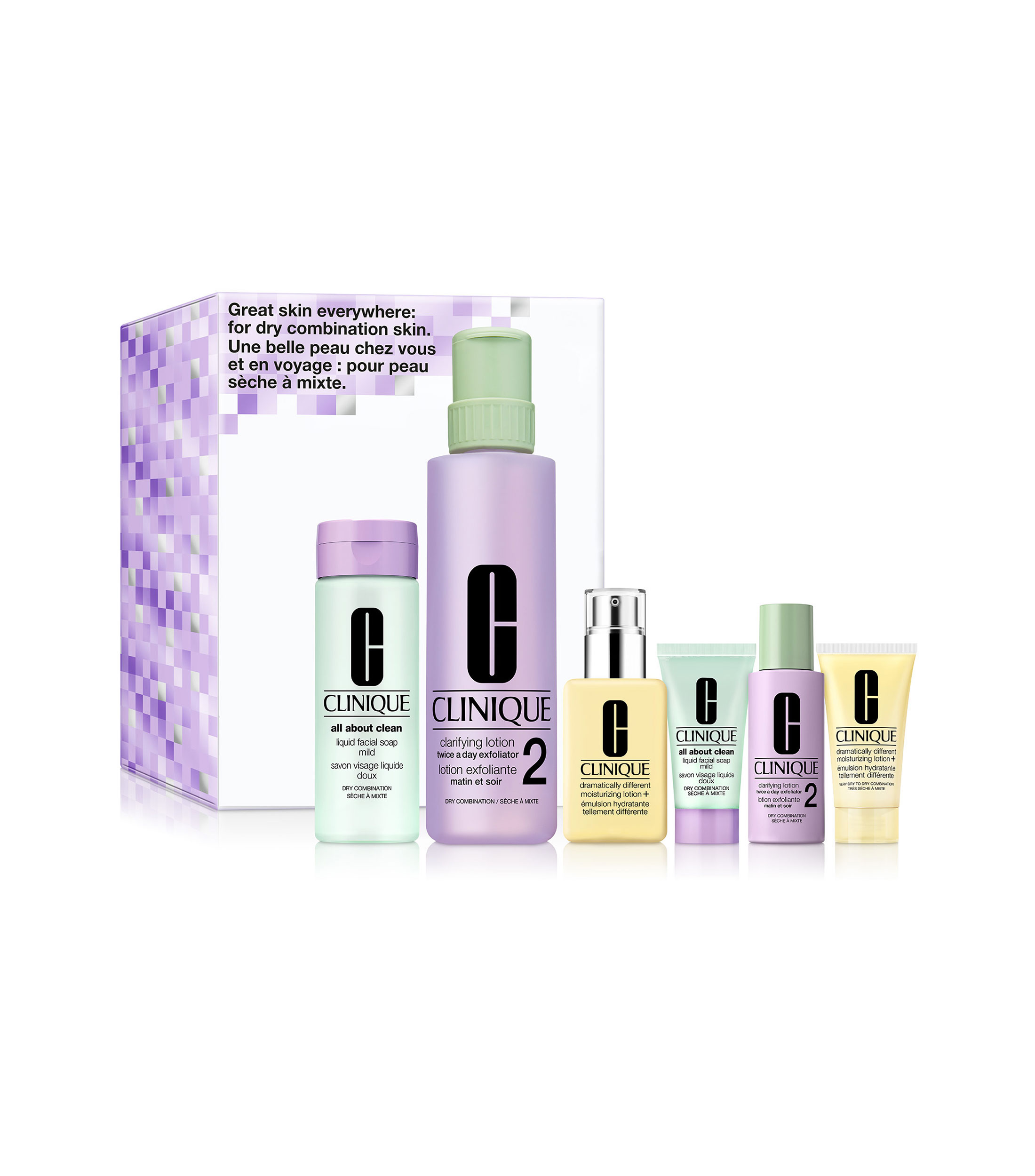 Clinique: Set de Tratamiento Facial Great Skin Everywhere For Dry ...