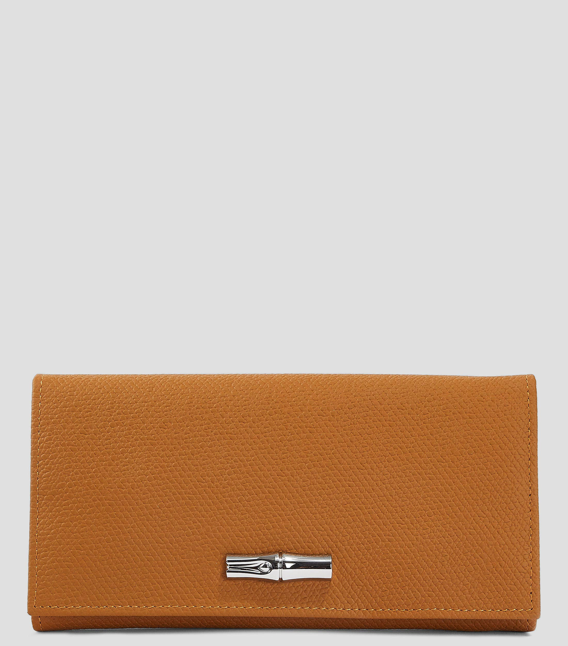 Longchamp: Cartera café en piel Roseau granulada Mujer | El Palacio de ...