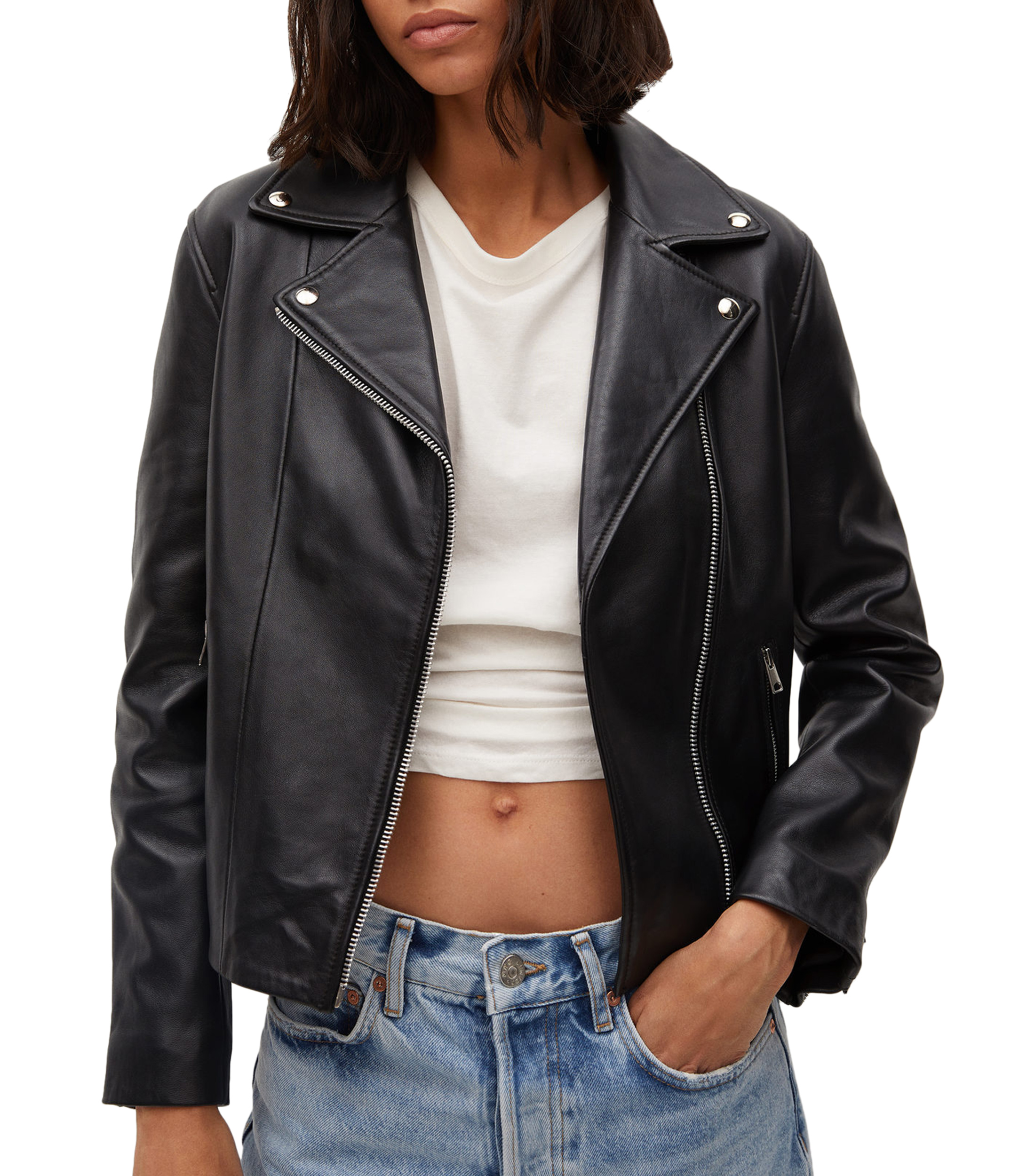 Mango Chamarra Biker de piel Mujer - El Palacio de Hierro