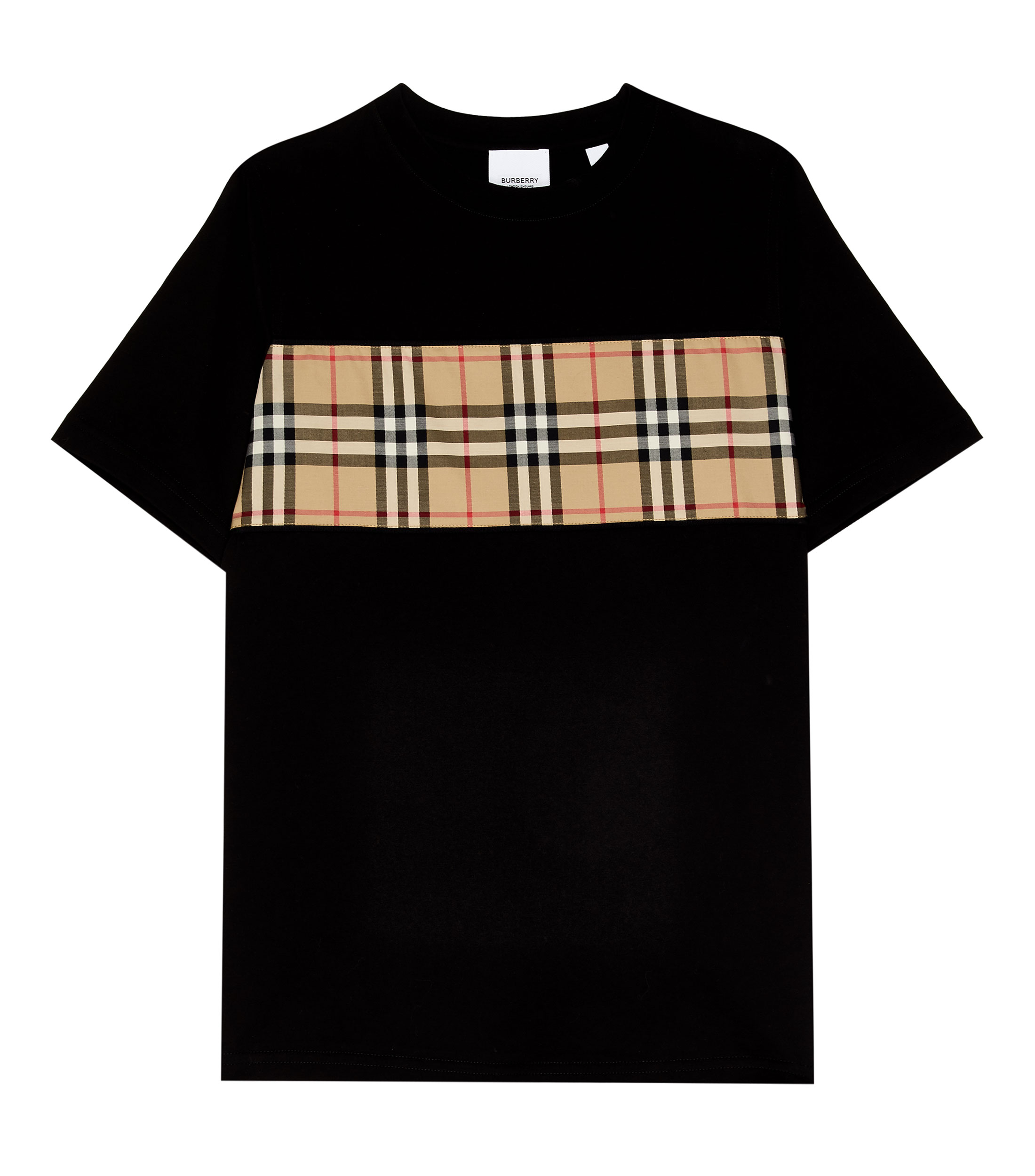 Burberry Playera con franja de cuadros Niño - El Palacio de Hierro