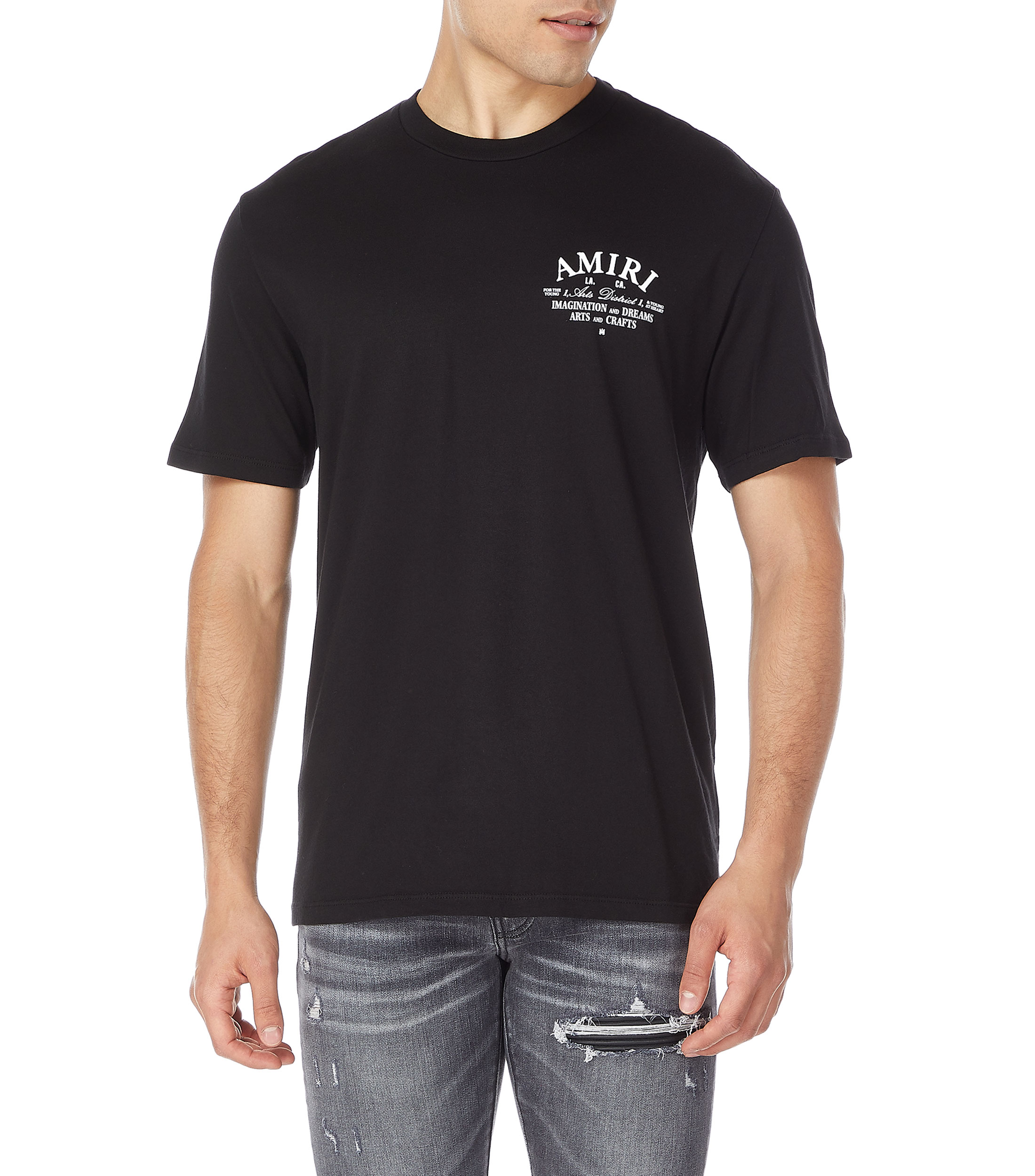 Amiri: Playera de cuello redondo con manga corta y logotipo Hombre | El ...