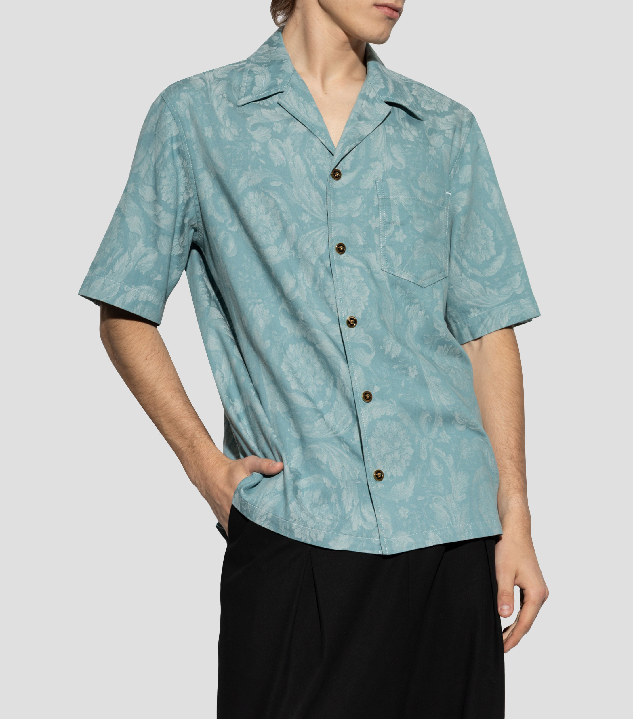 Versace Camisa Estampada Manga Corta Hombre |El Palacio de Hierro