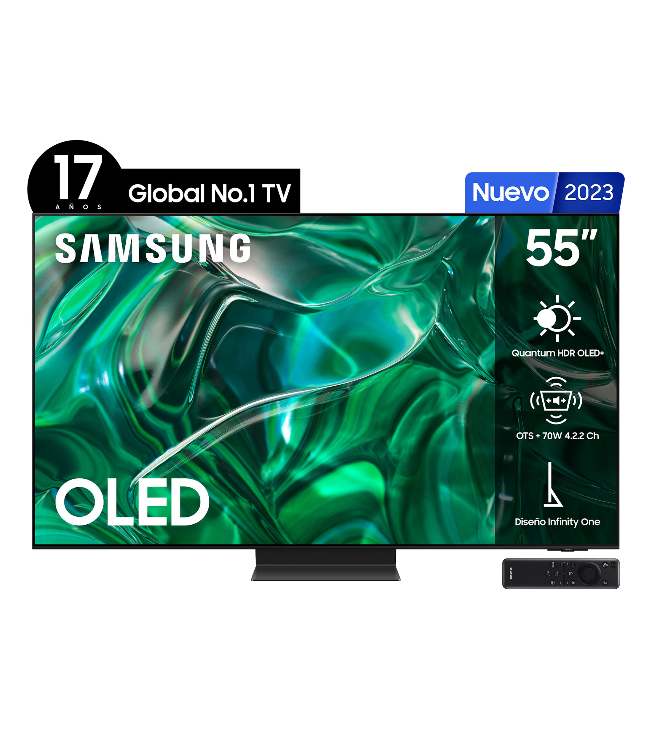 Samsung: Pantalla Smart TV 55 pulgadas plana OLED 4K QN55S95CAFXZX | El ...