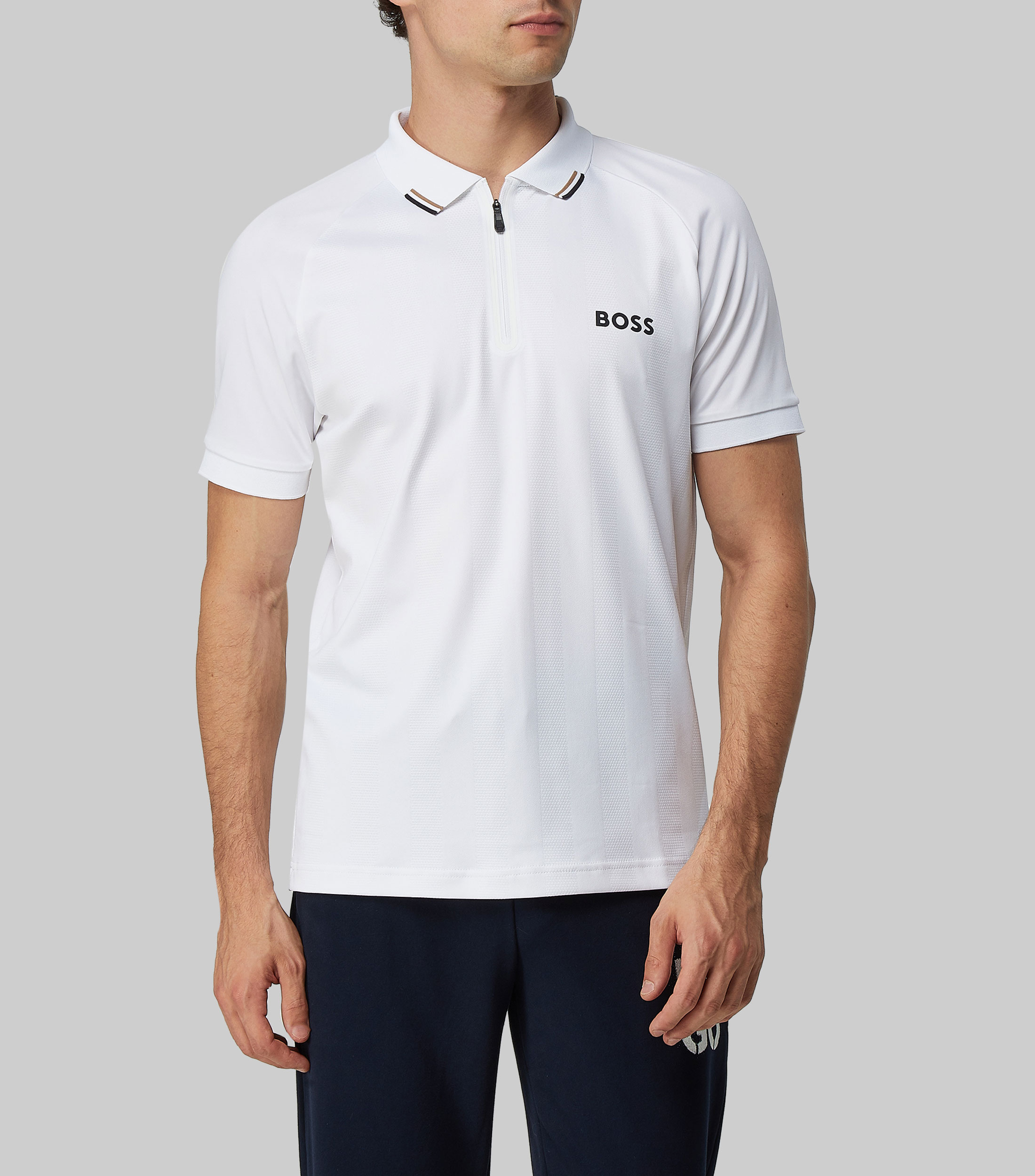 Boss: Playera Polo manga corta con cierre Hombre | El Palacio de Hierro