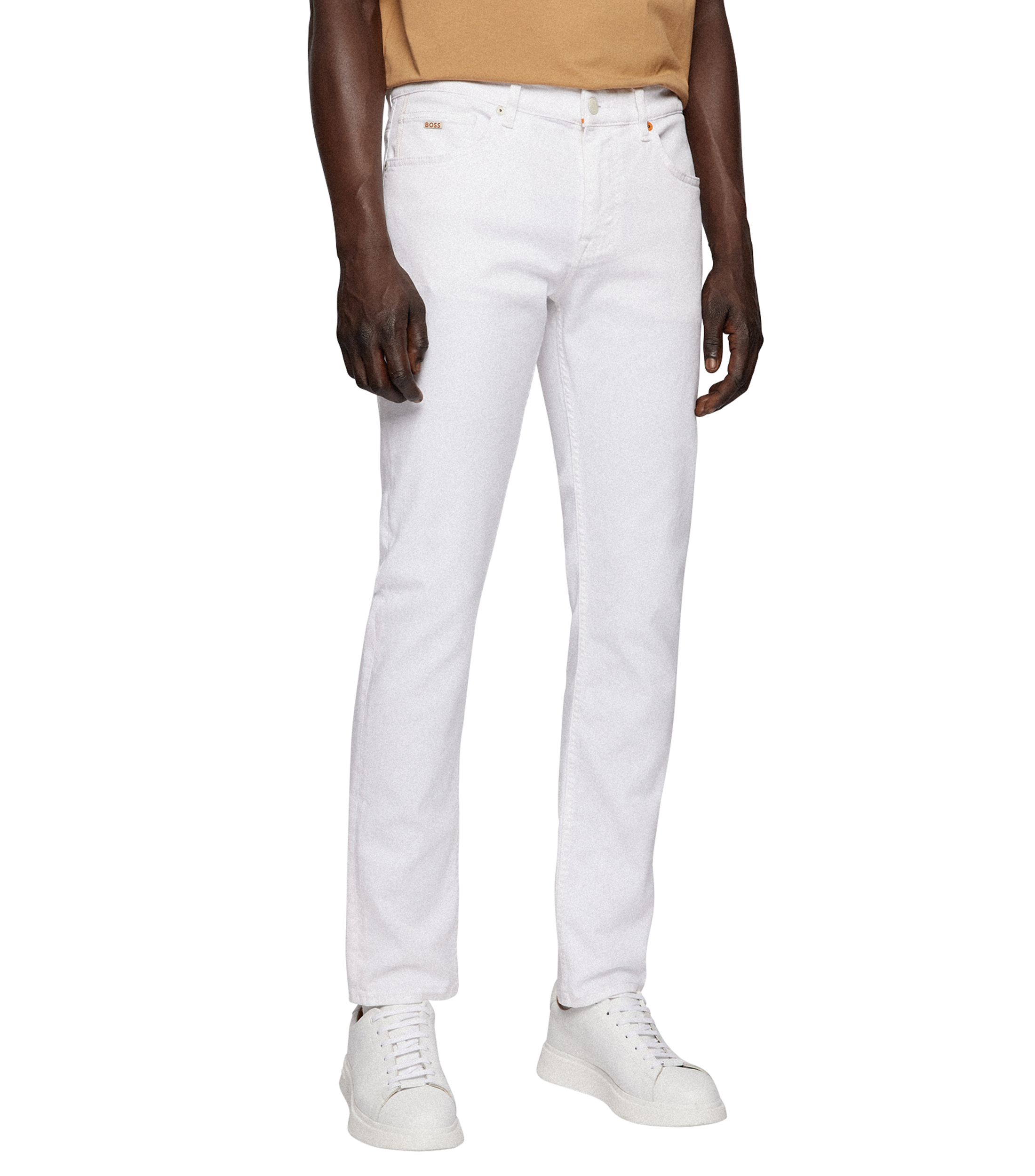 Boss Jeans Boss slim fit de tejido denim superelástico de color blanco ...