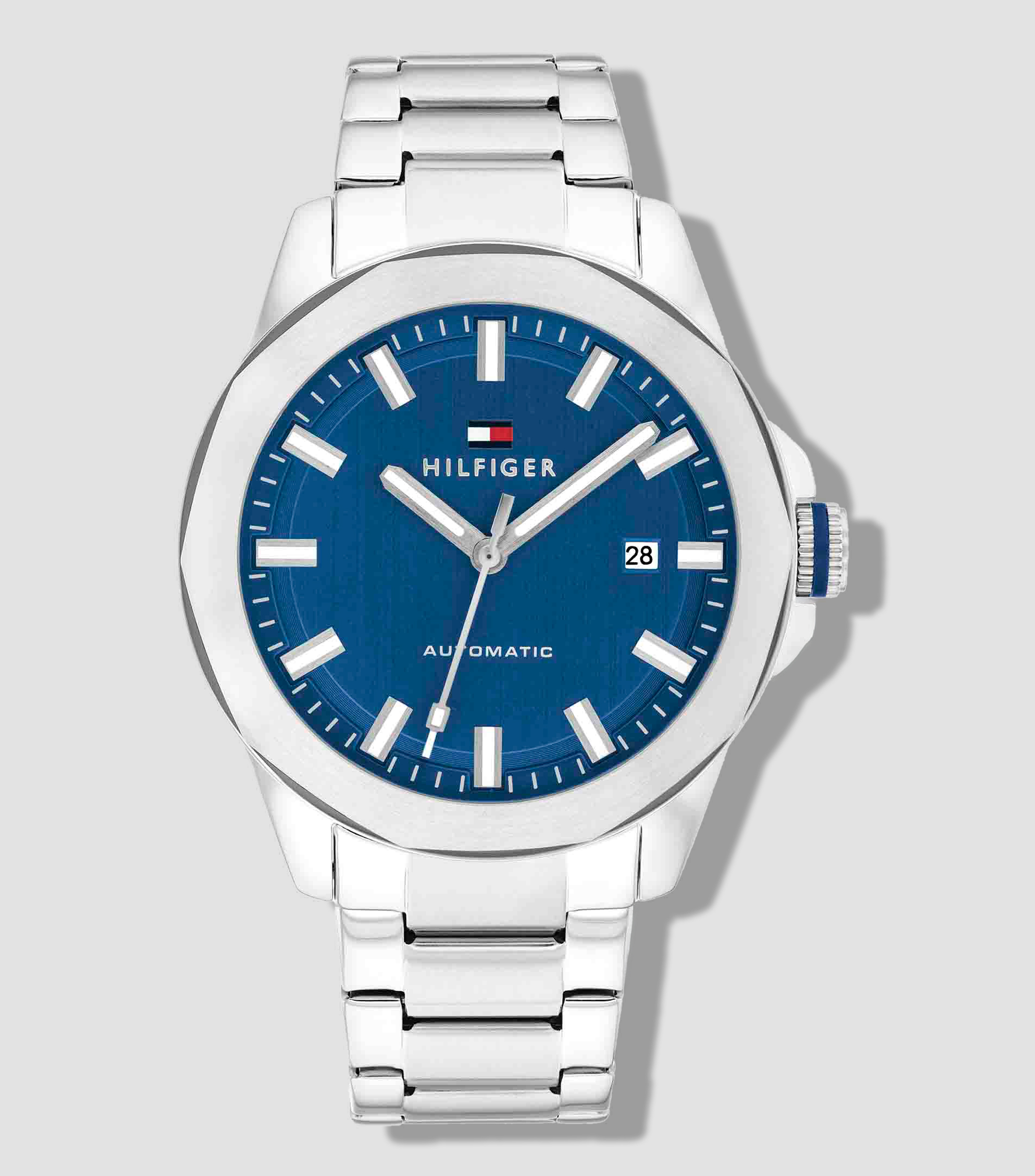 Tommy Hilfiger Reloj para Hombre Lars Automatic Casual, Plateado, Azul ...