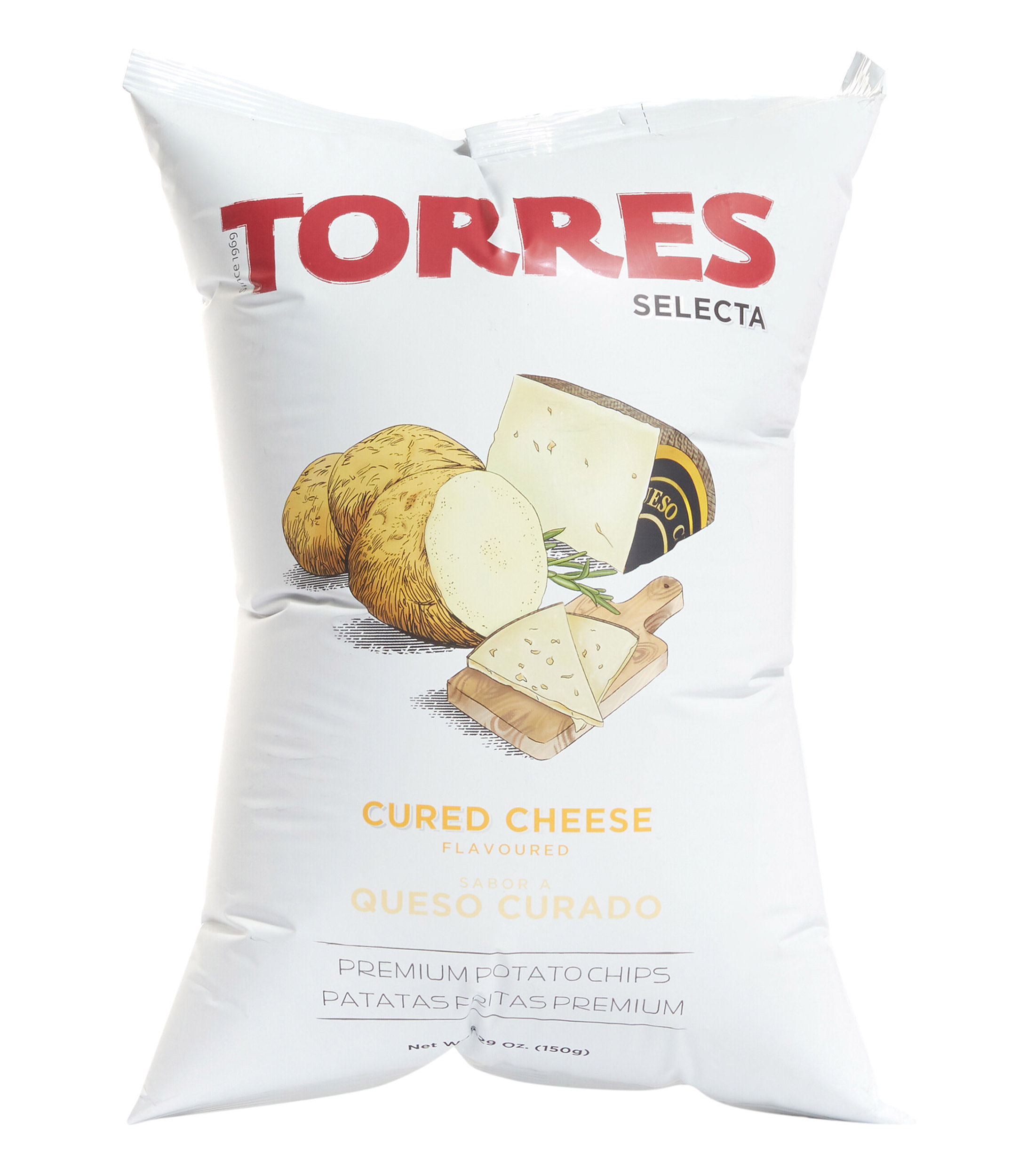Torres Selecta Papas Torres Sabor Queso Curado, 150g - El Palacio de Hierro