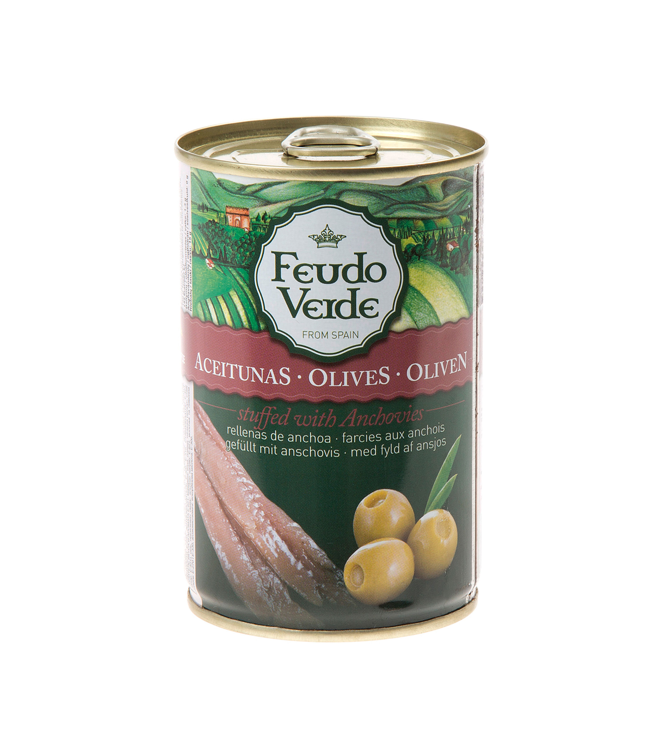 Feudo Verde Aceitunas Rellenas de Anchoas 300 g - El Palacio de Hierro