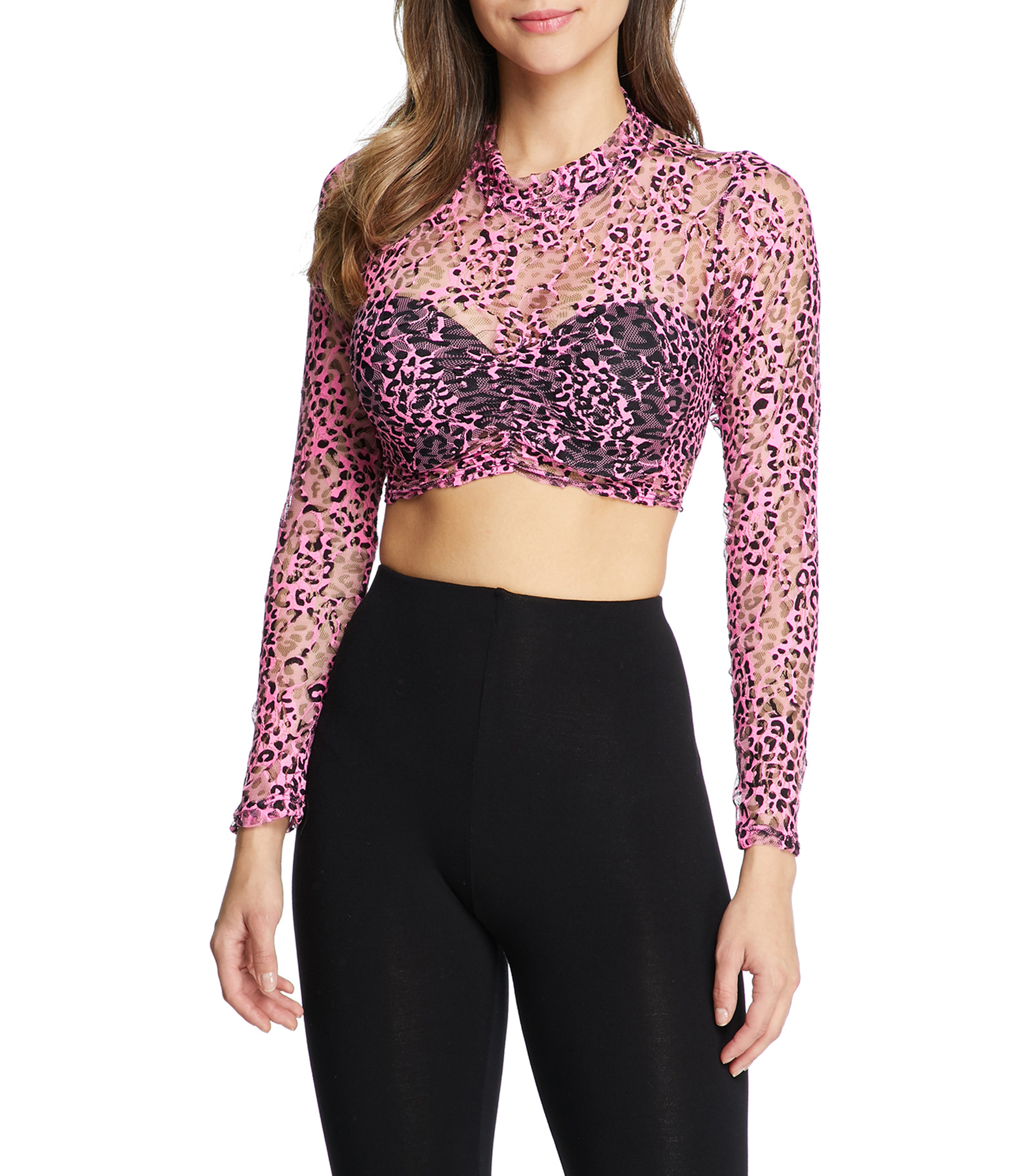 Wild & Alive Playera animal print manga larga Mujer
