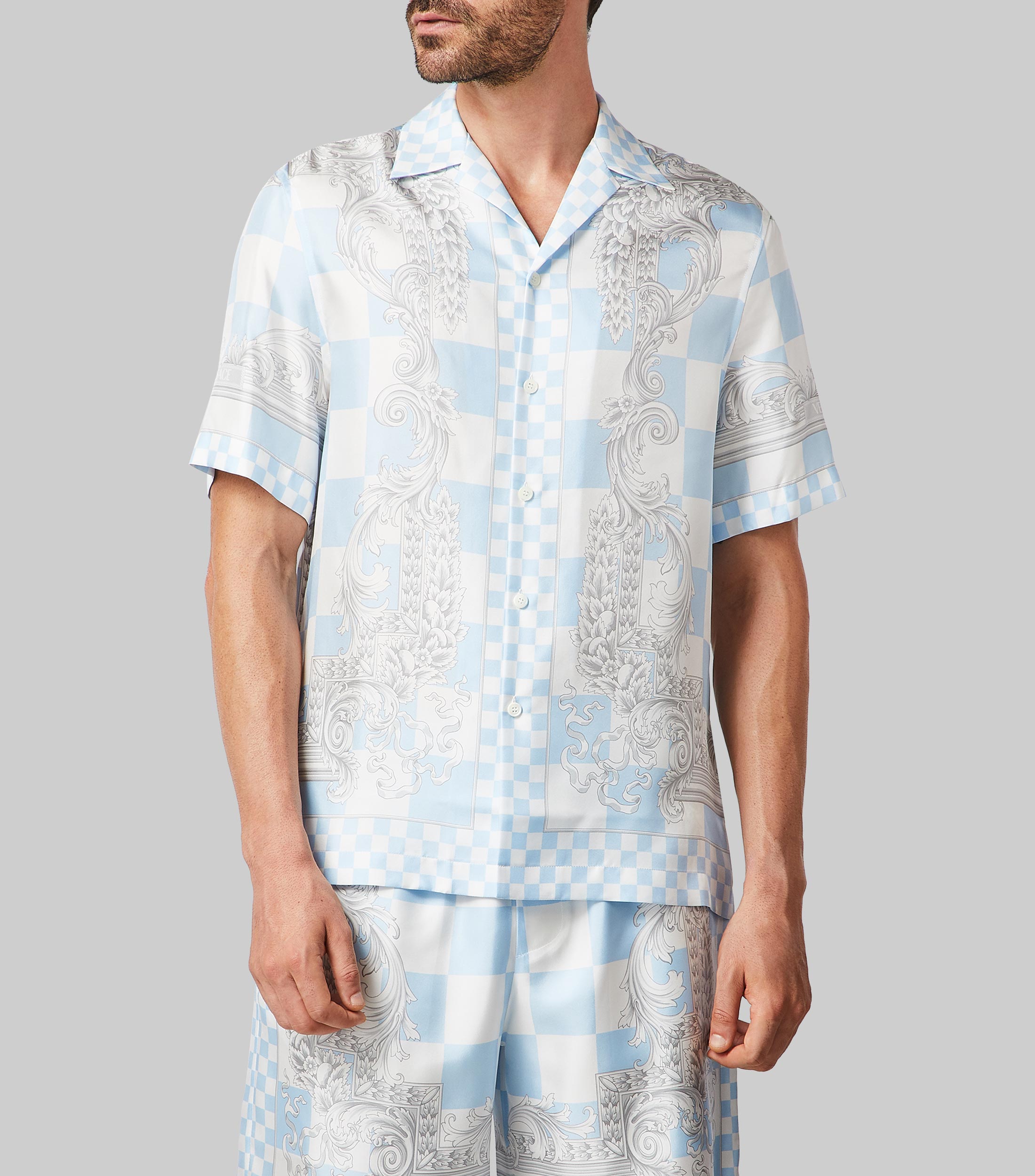 Versace: Camisa estampada con manga corta Hombre | El Palacio de Hierro