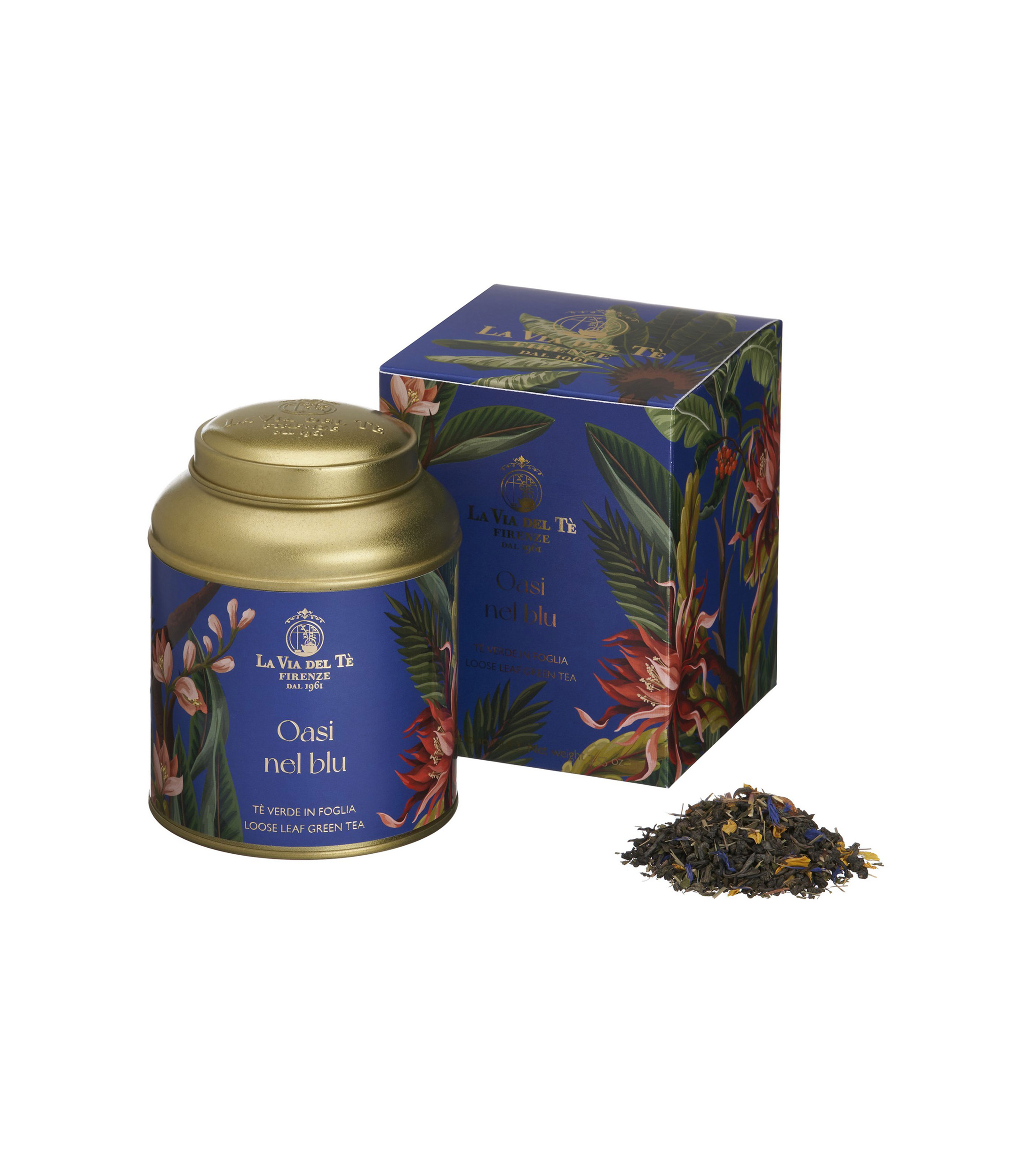 La Via del Tè Té Verde Oasi Nel Blu Lata, 100 gr - El Palacio de Hierro